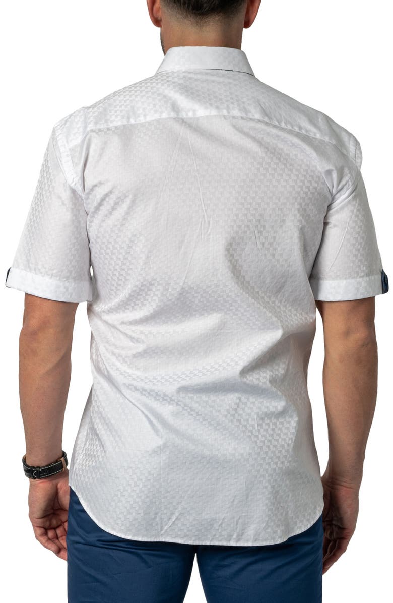 Maceoo Galileo Regular Fit Geometry Short Sleeve Button-Up Shirt ...