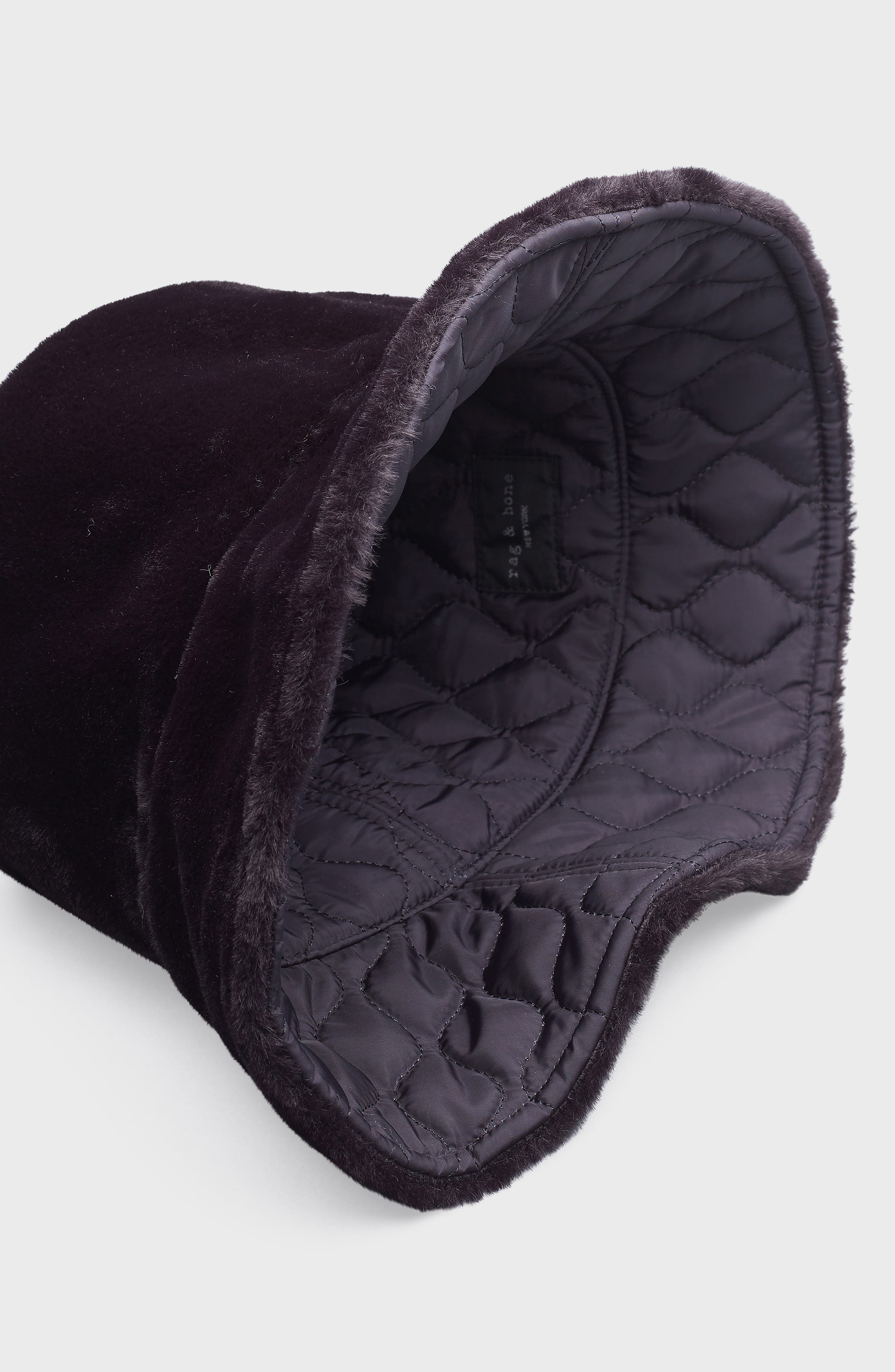 rag & bone Addison Reversible Faux Fur Bucket Hat | Nordstromrack
