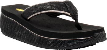 Volatile Neville Genuine Calf Hair Platform Flip Flop (Women ...