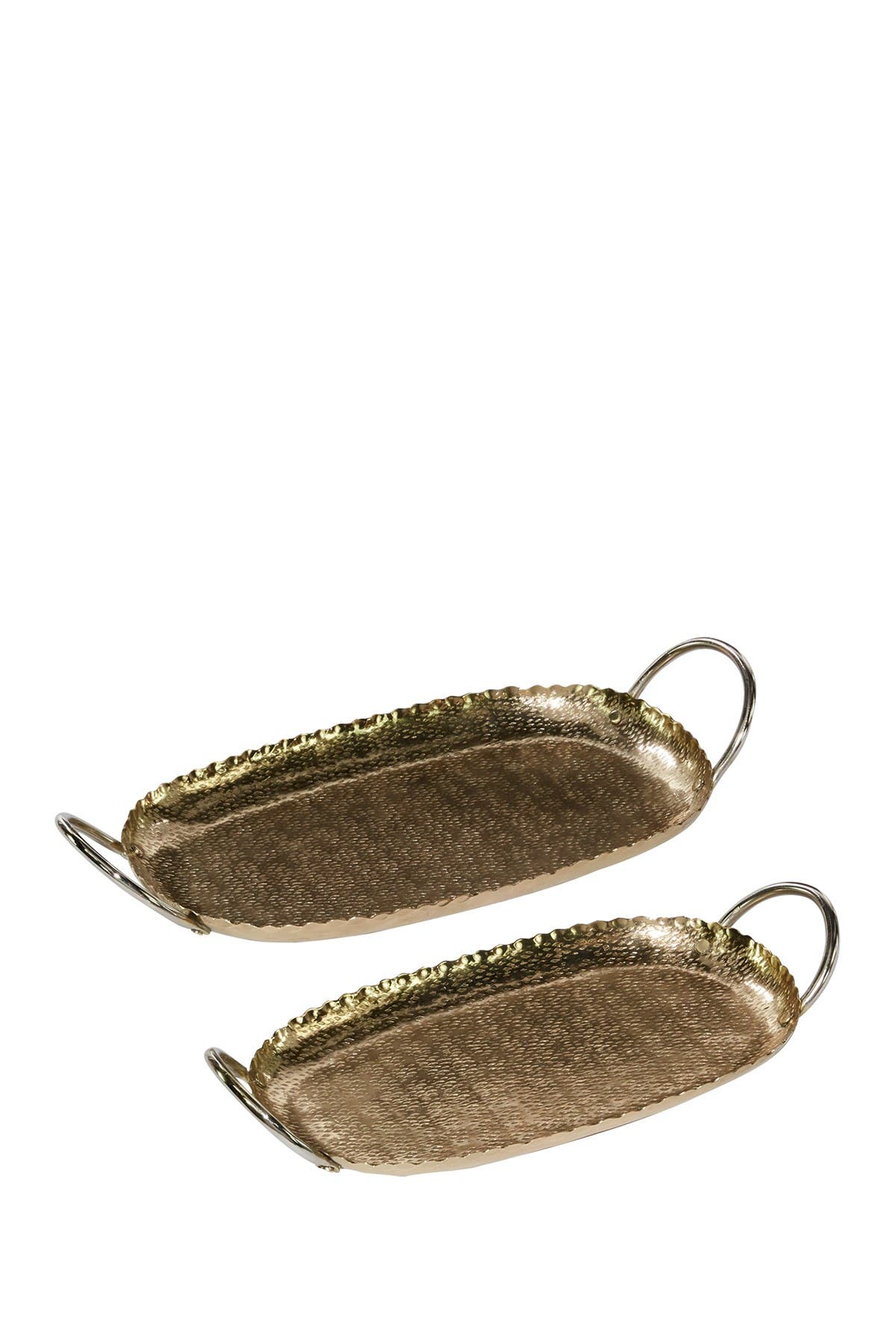 WILLOW ROW Goldtone Metal Contemporary Tray - Set of 2 | Nordstromrack