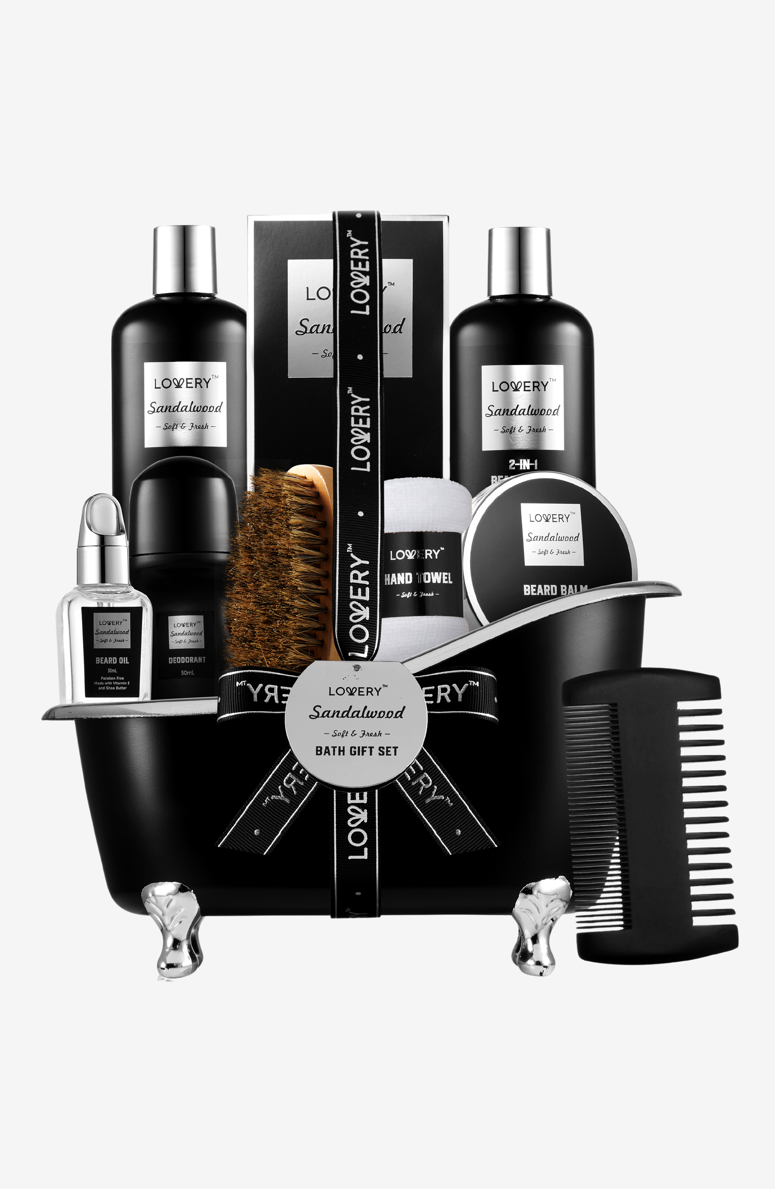 Lovery Deluxe Sandalwood Self Care Grooming Beard Kit | Nordstrom
