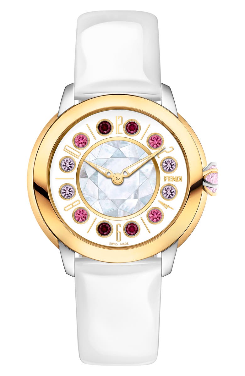Fendi IShine Leather Strap Watch, 33mm | Nordstromrack