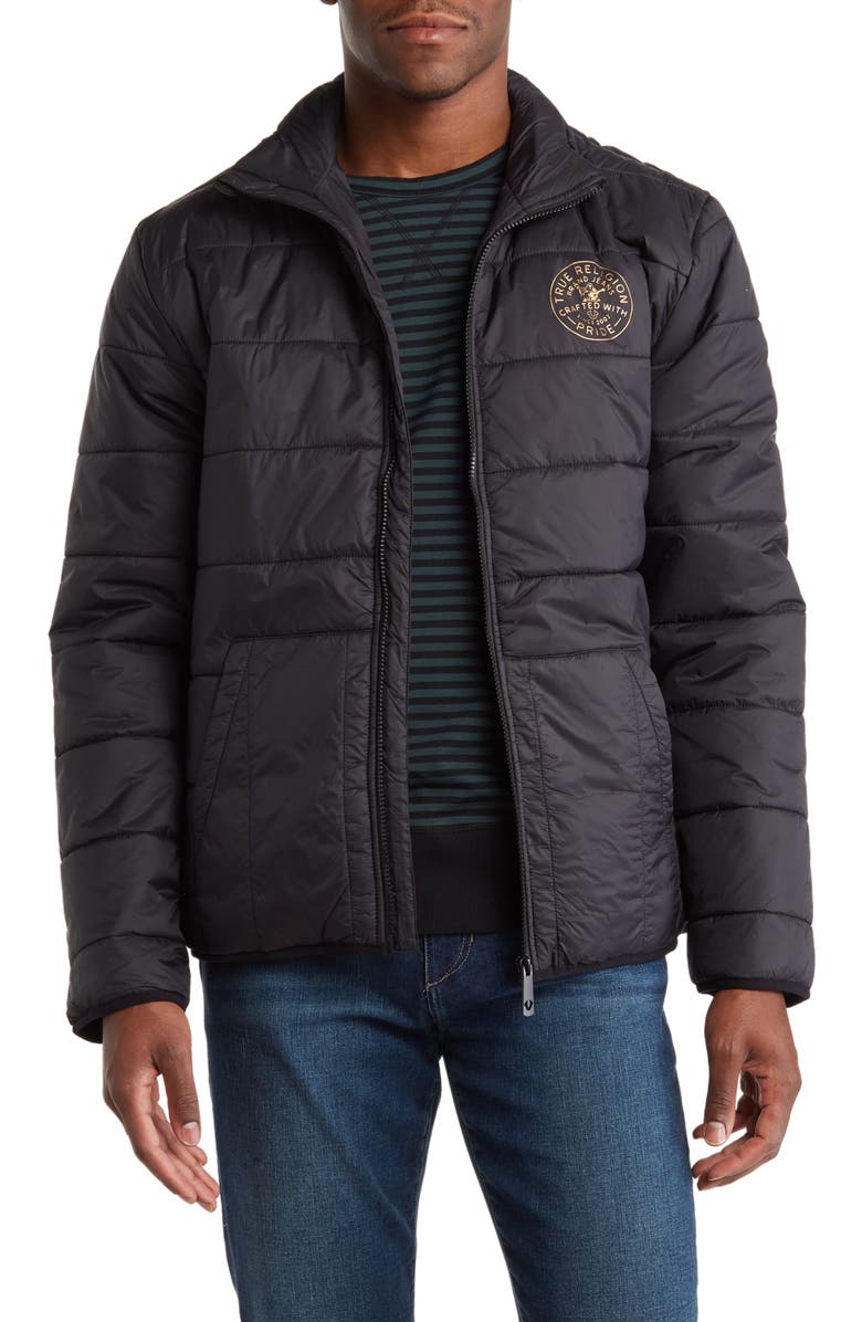 True Religion Brand Jeans Logo Puffer Jacket | Nordstromrack