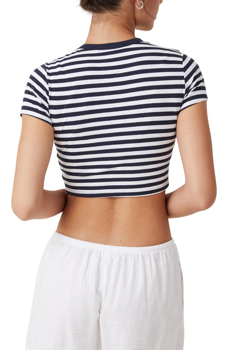 Cotton On Stripe Micro Crop T-Shirt | Nordstromrack