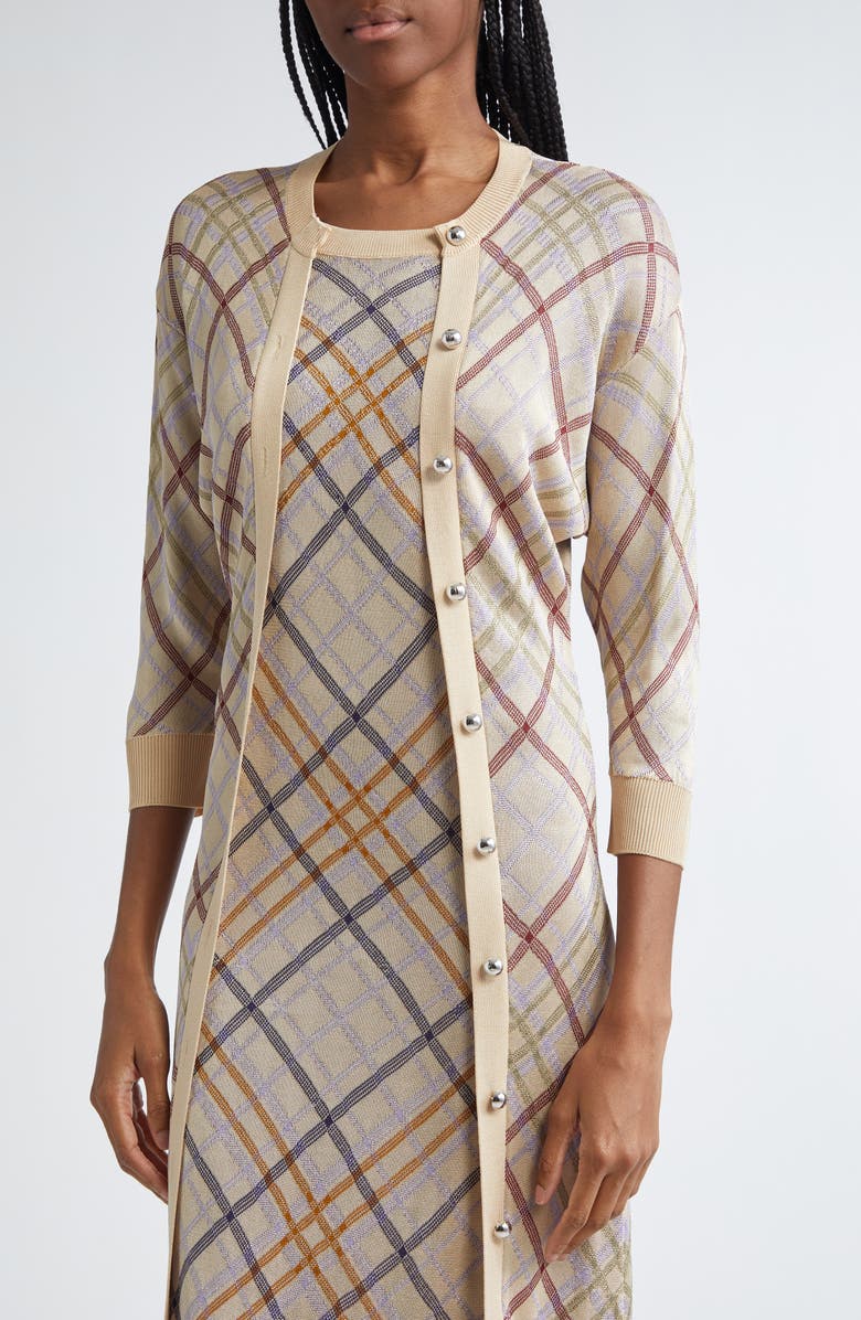 Rabanne Plaid Short Sleeve Sweater Dress | Nordstromrack