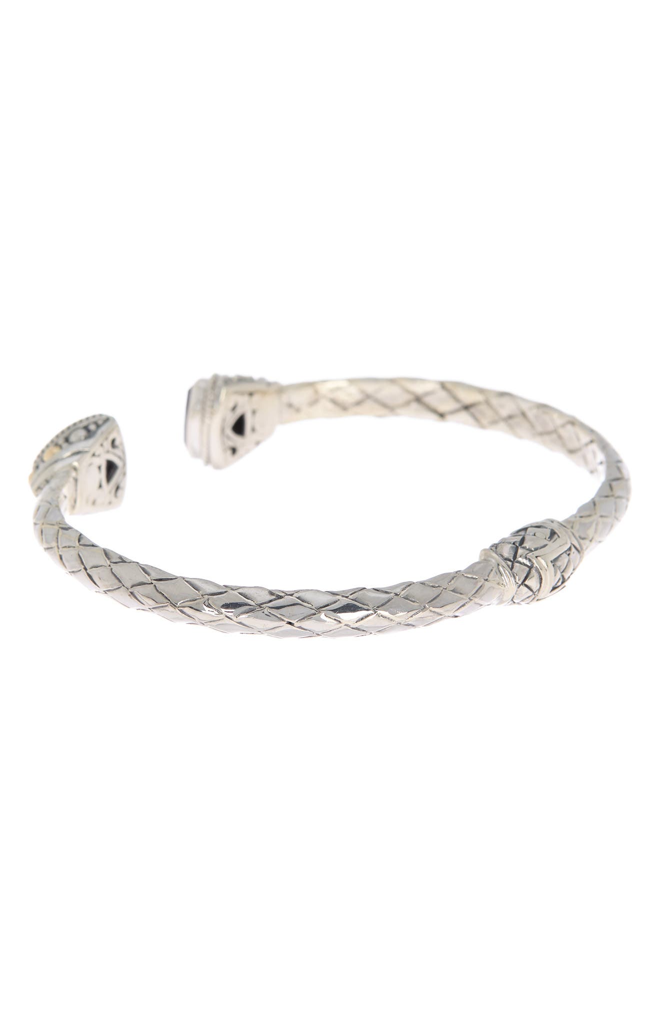 SAMUEL B. Stainless Steel & 18K Gold Woven Design Hinged Bangle W ...