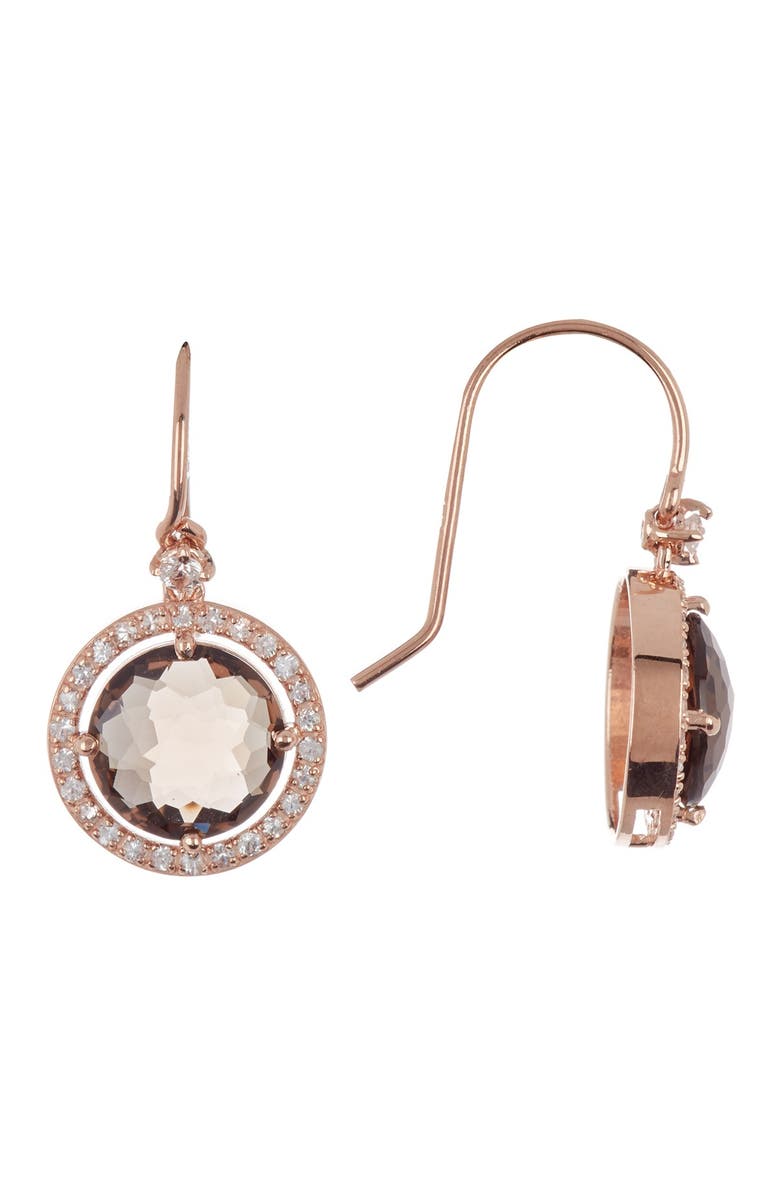 Suzanne Kalan 14K Gold Stone & White Sapphire Halo Earrings | Nordstromrack