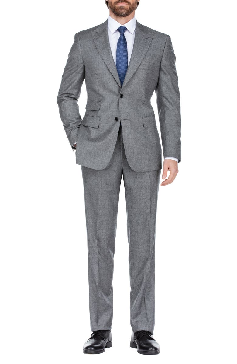 English Laundry Pindot Two Button Peak Lapel Wool Trim Fit Suit ...