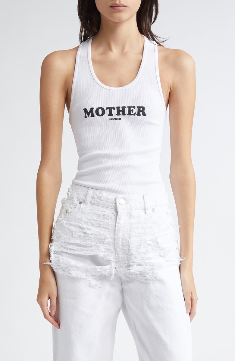 Stella McCartney Mother F**ker Rib Graphic Tank | Nordstrom