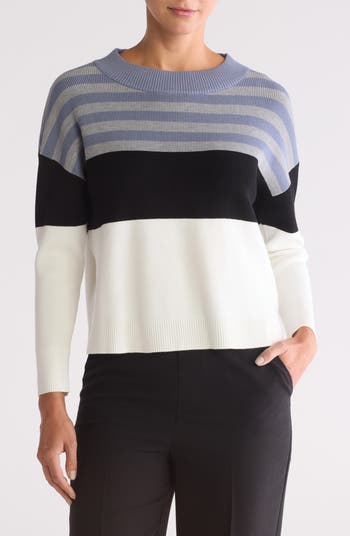 Adrianna Papell Colorblock Stripe Sweater | Nordstromrack