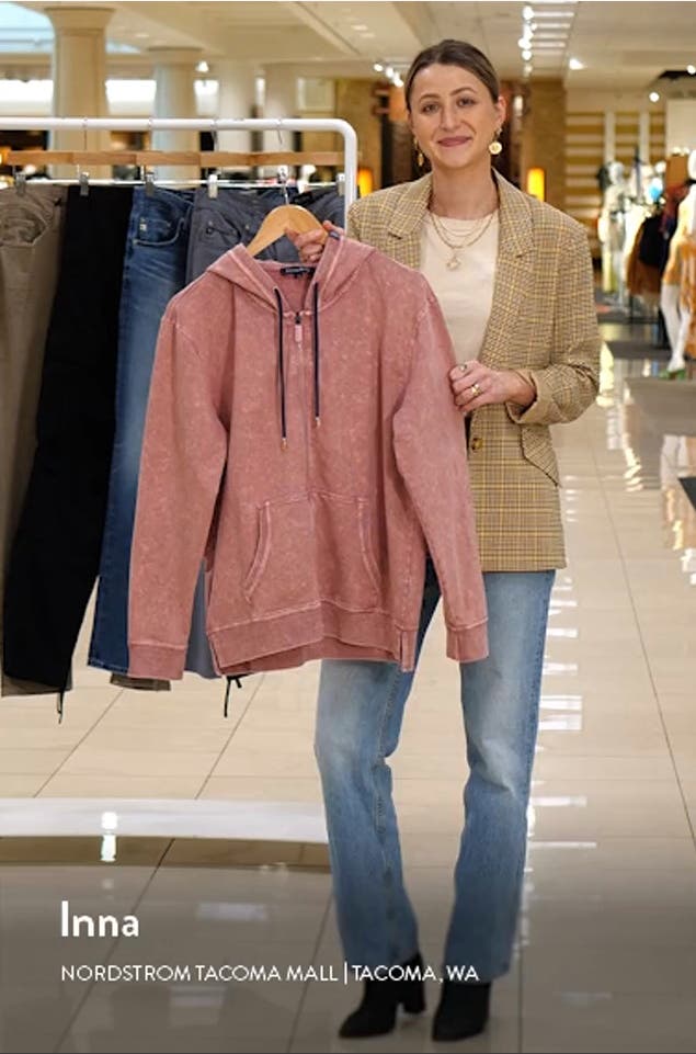 Stone Rose Acid Wash Zip Front Fleece Hoodie | Nordstromrack