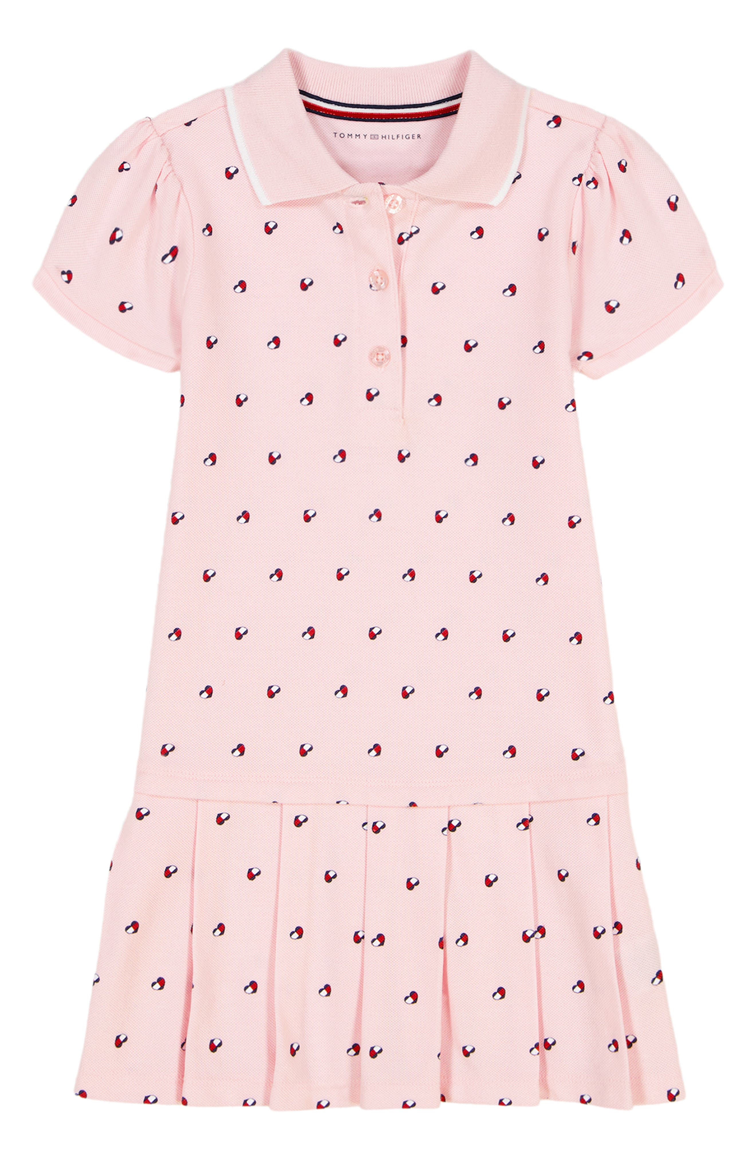 Tommy Hilfiger Kids' Heart Logo Piqué Polo Dress | Nordstromrack
