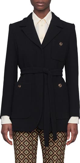Gucci Wool Sablé Wrap Jacket | Nordstrom