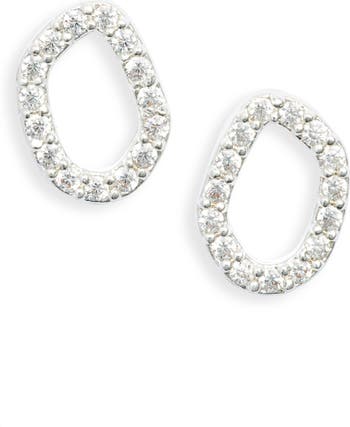 Estella Bartlett Pavé Open Stud Earrings | Nordstrom