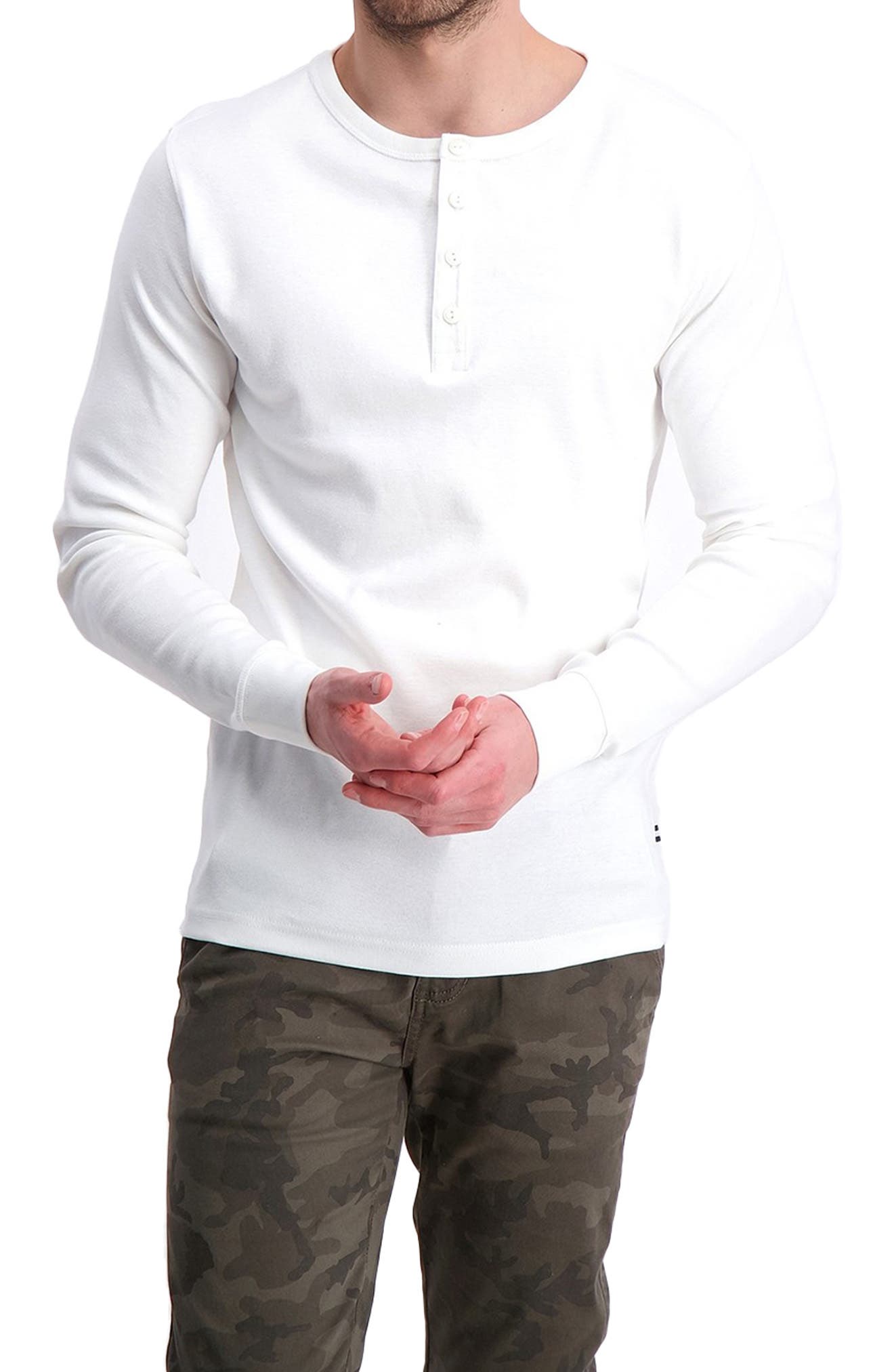 LINDBERGH Solid Long Sleeve Henley (Men) | Nordstromrack