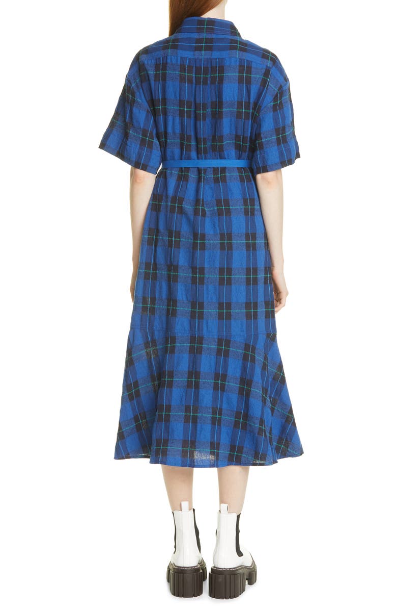 Stella McCartney Sally Plaid Cotton Blend Shirtdress | Nordstromrack