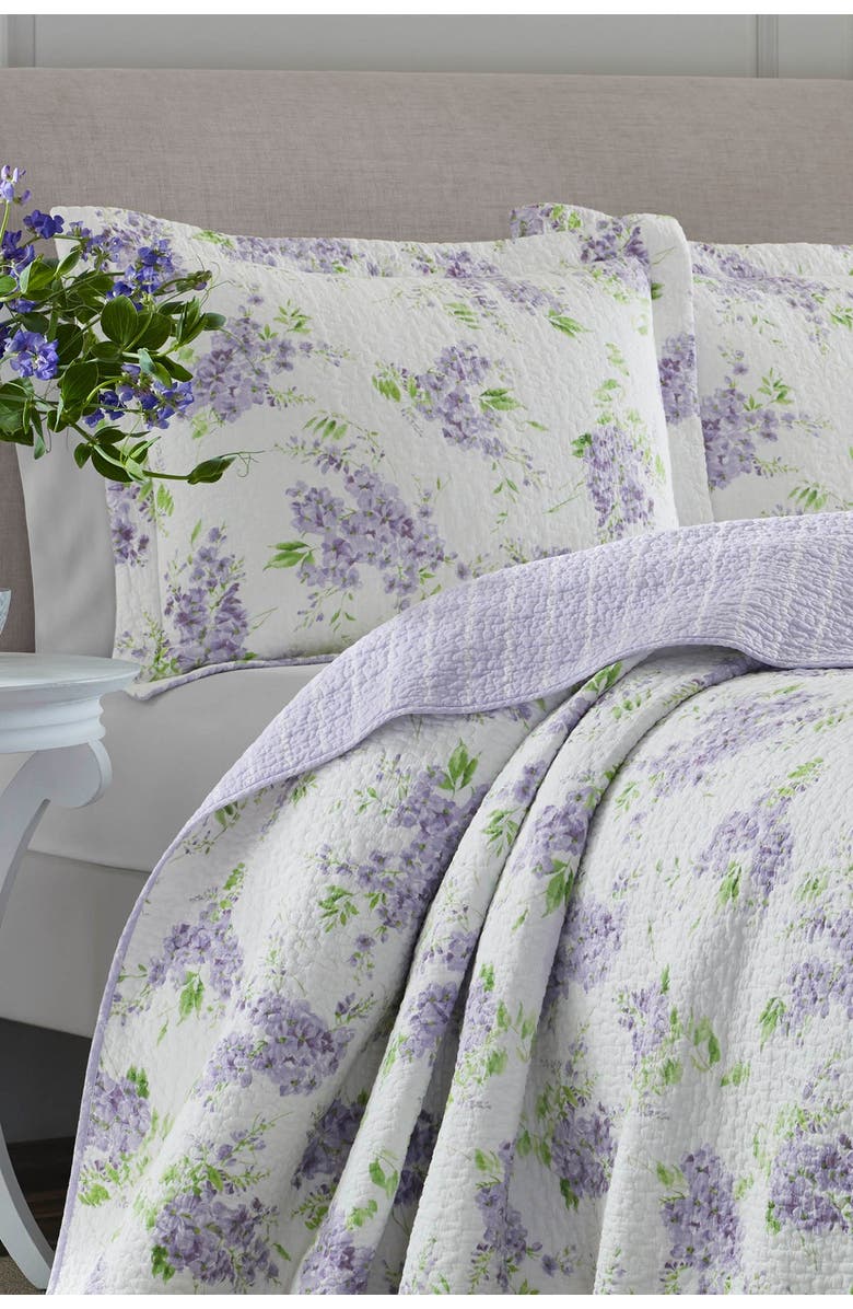 Laura Ashley Keighley Pastel Purple King Quilt Set | Nordstromrack