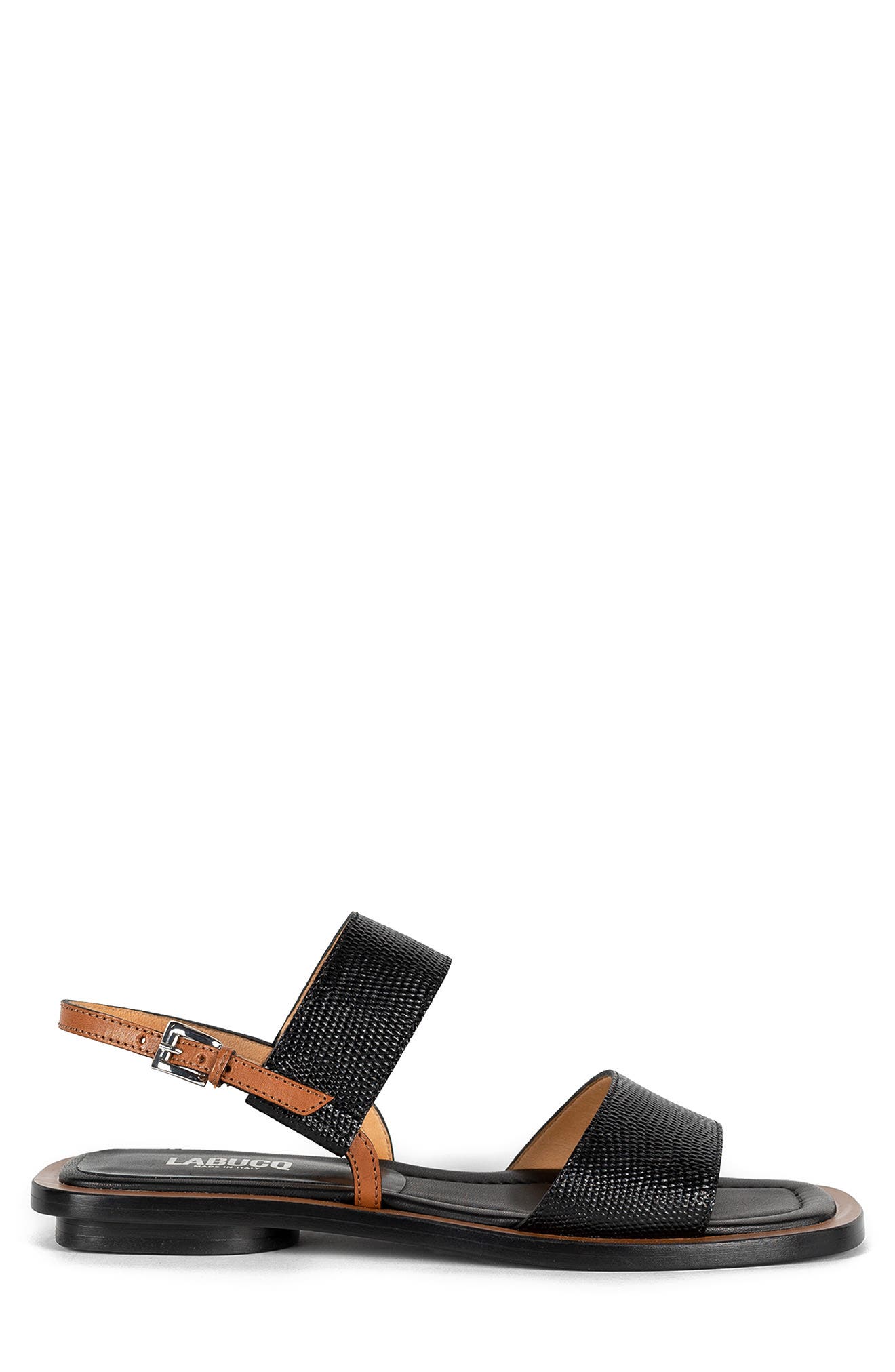 LABUCQ Charli Lizard Embossed Leather Slingback Sandal (Women ...