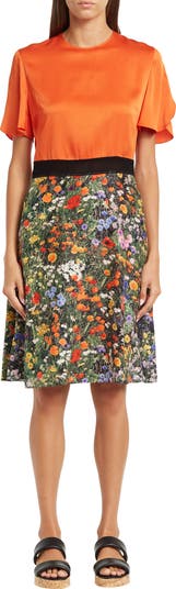 Stella McCartney Libby Floral Print Silk Dress | Nordstromrack