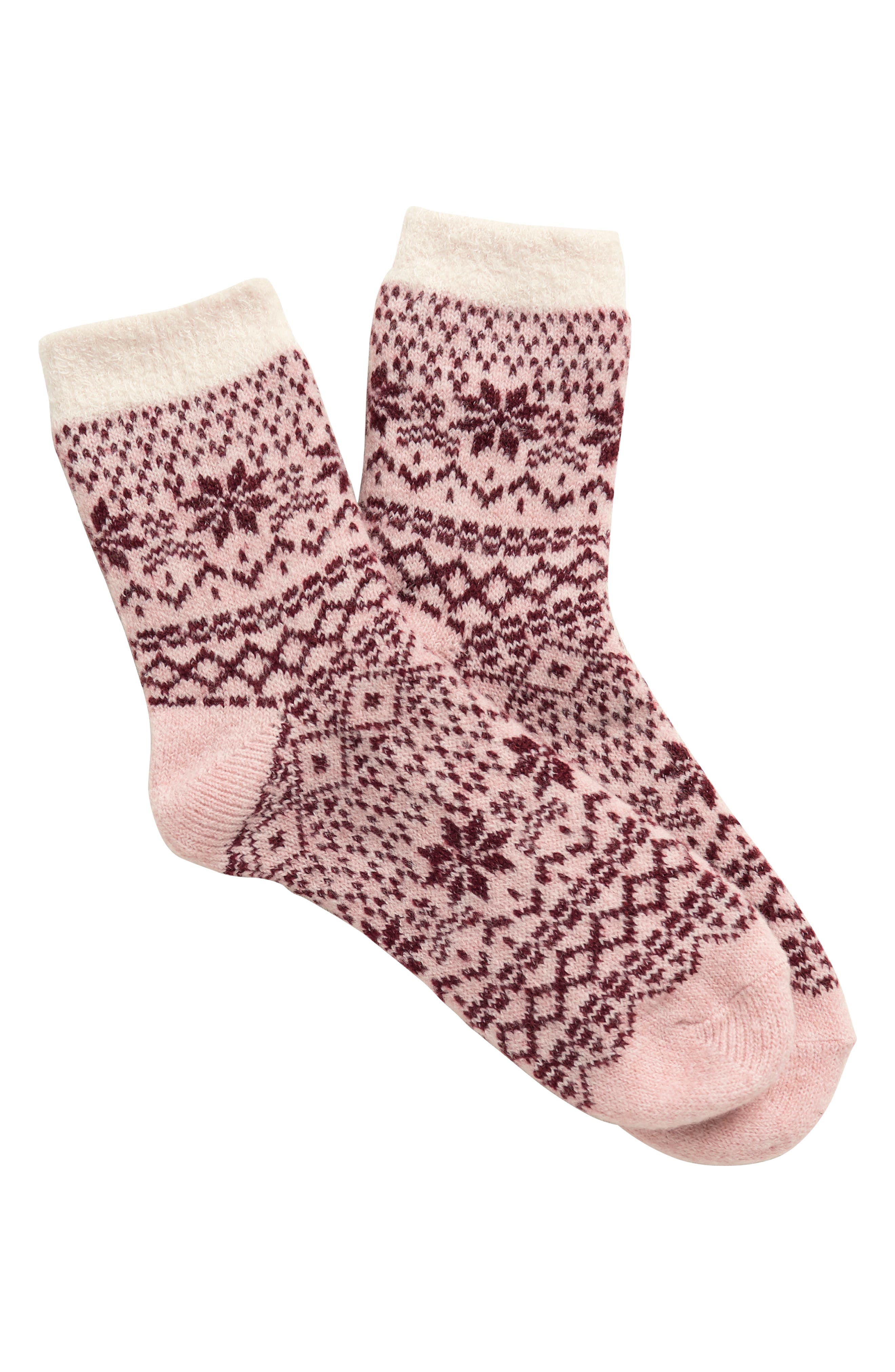 Woolrich Aloe-Infused Double-Layer Snowflake Crew Socks | Nordstromrack