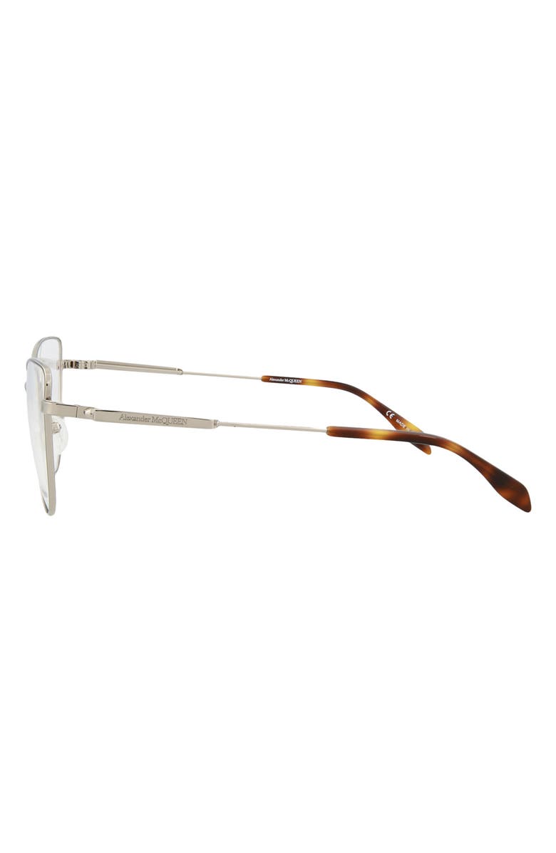 McQueen 55mm Metal Cat Eye Fashion Optical Glasses | Nordstromrack