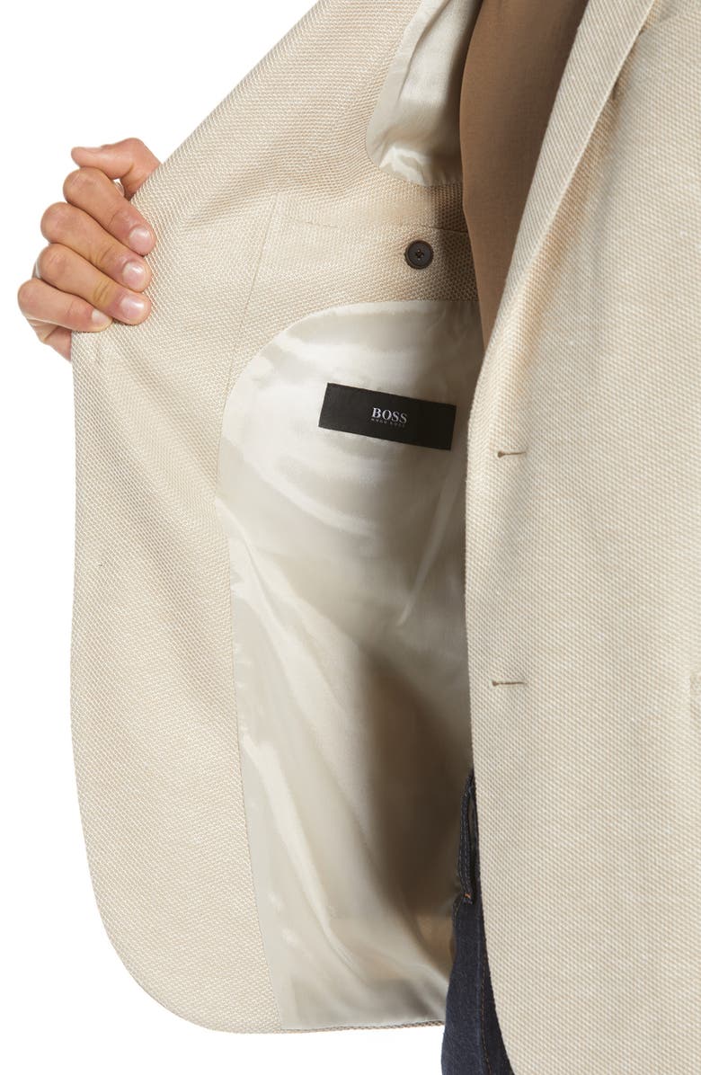 BOSS Norwin Trim Fit Solid Cotton & Linen Sport Coat | Nordstromrack