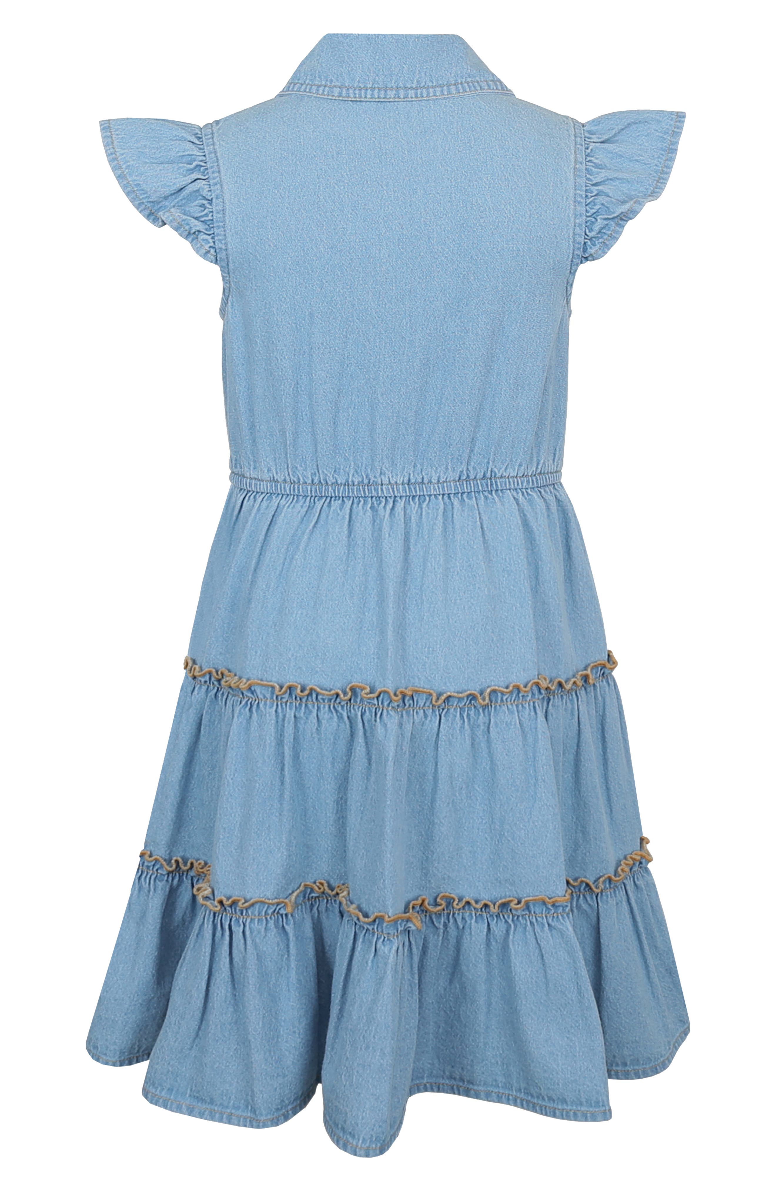 Zunie Kids' Tiered Denim Dress | Nordstromrack