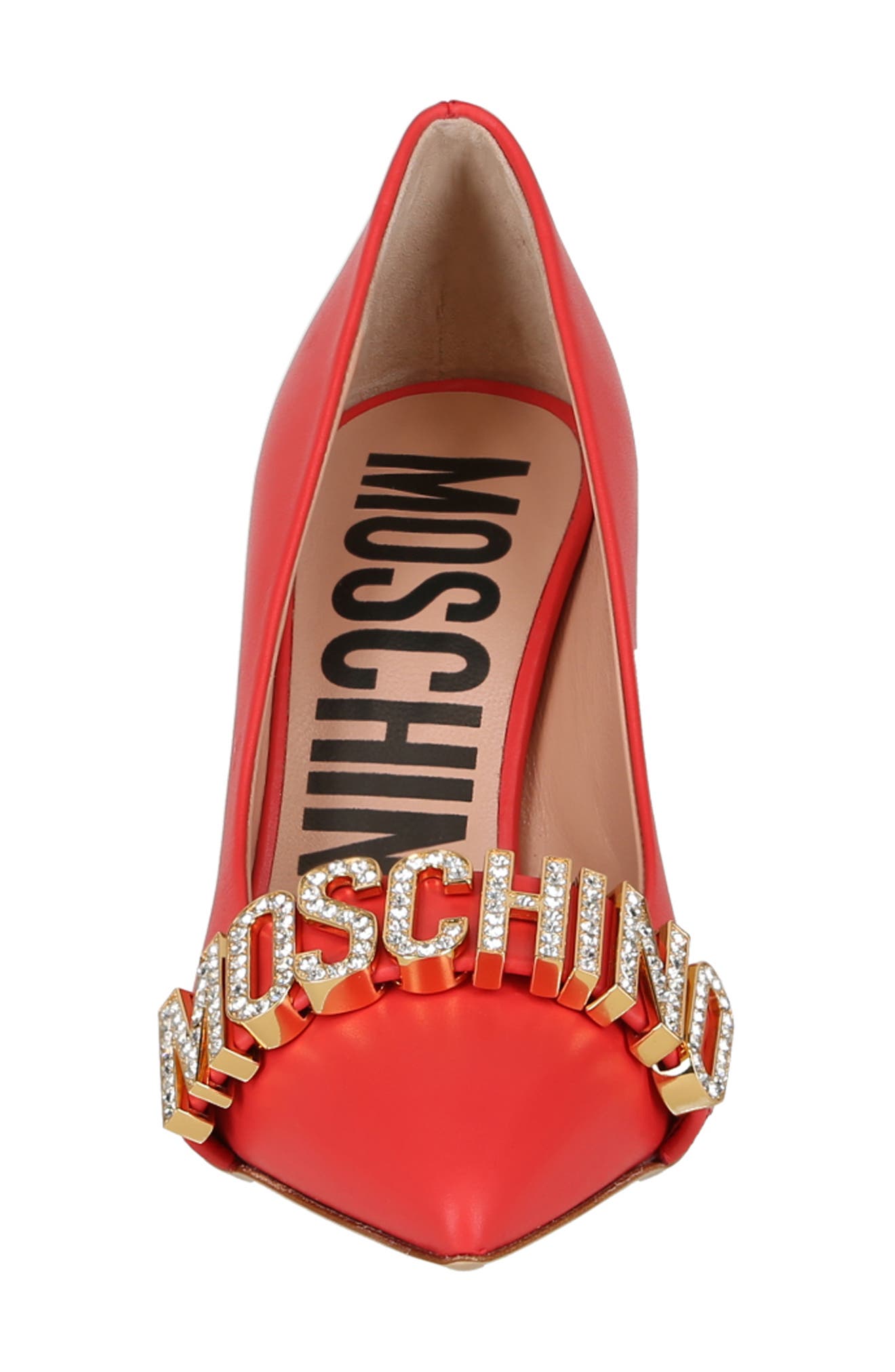 Moschino Crystal Embellished Pointed Toe Pump (Women) | Nordstromrack