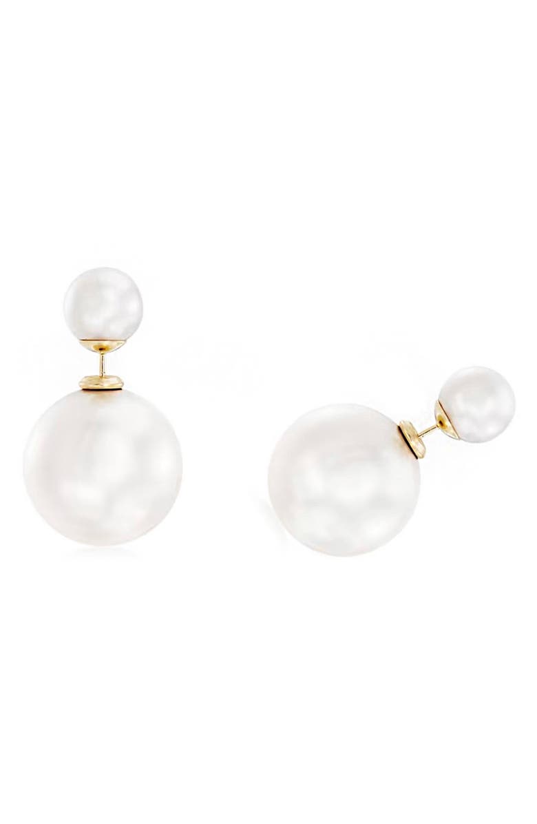 GABI RIELLE Bella Babe Imitation Pearl Front/Back Earrings | Nordstromrack