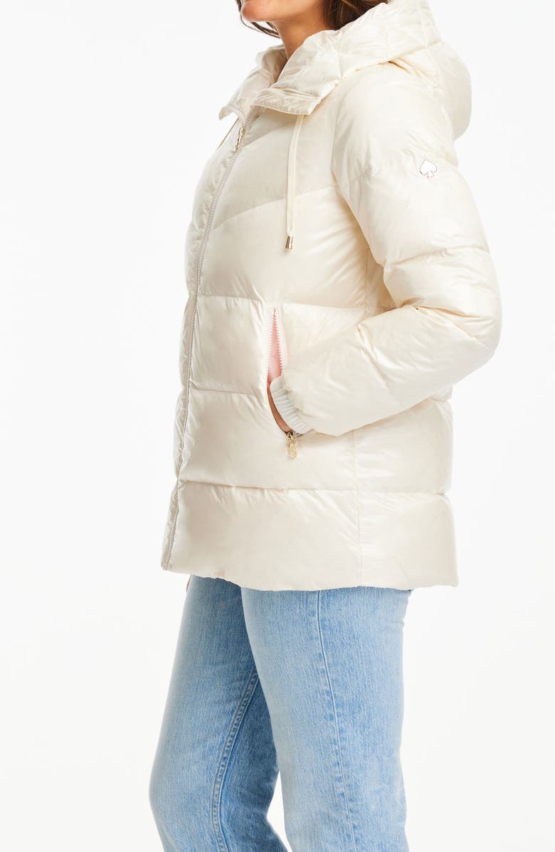 Kate Spade New York short down hooded puffer jacket | Nordstromrack