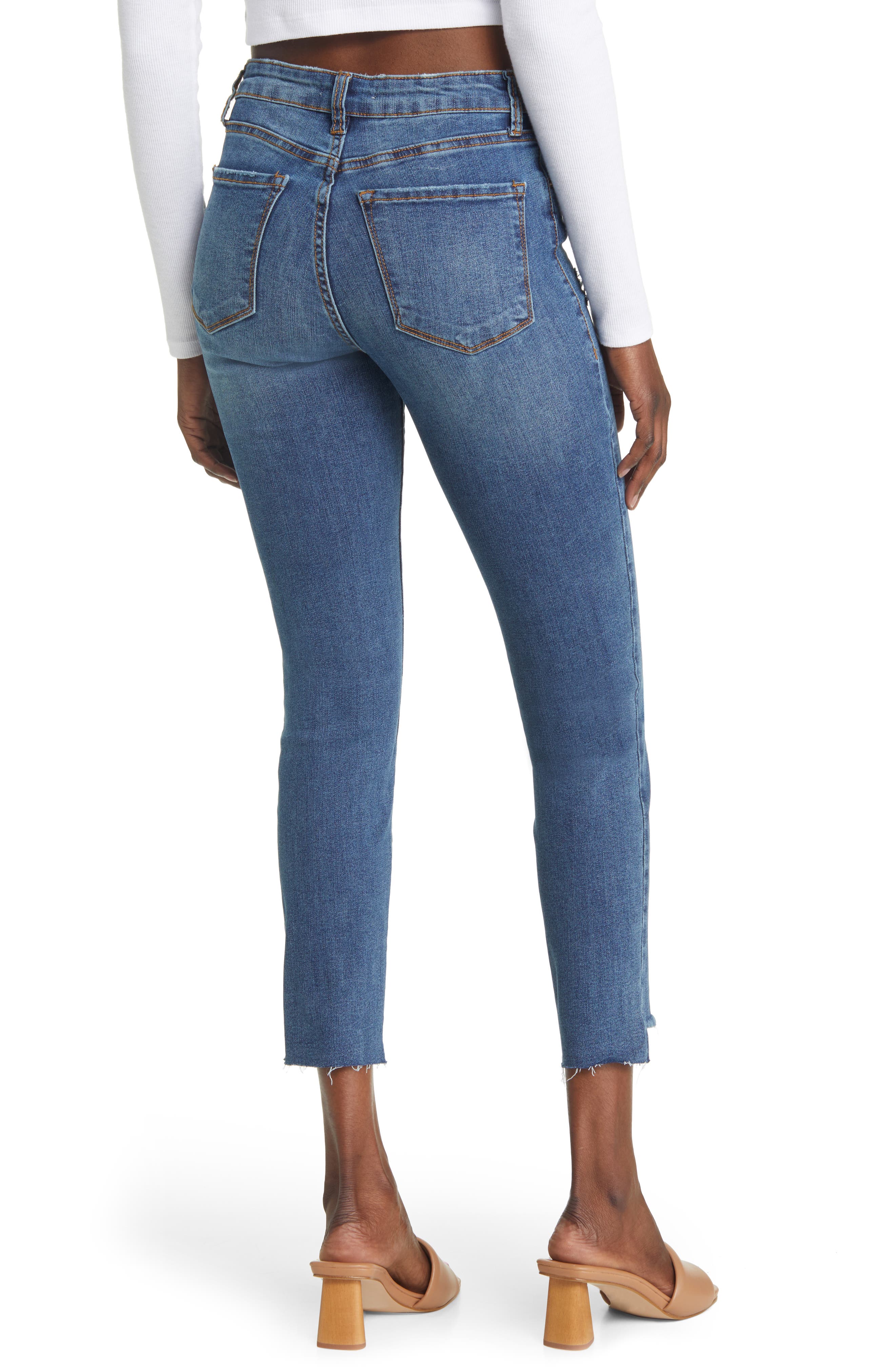 STS Blue Erin High Waist Chew Hem Slim Jeans | Nordstromrack