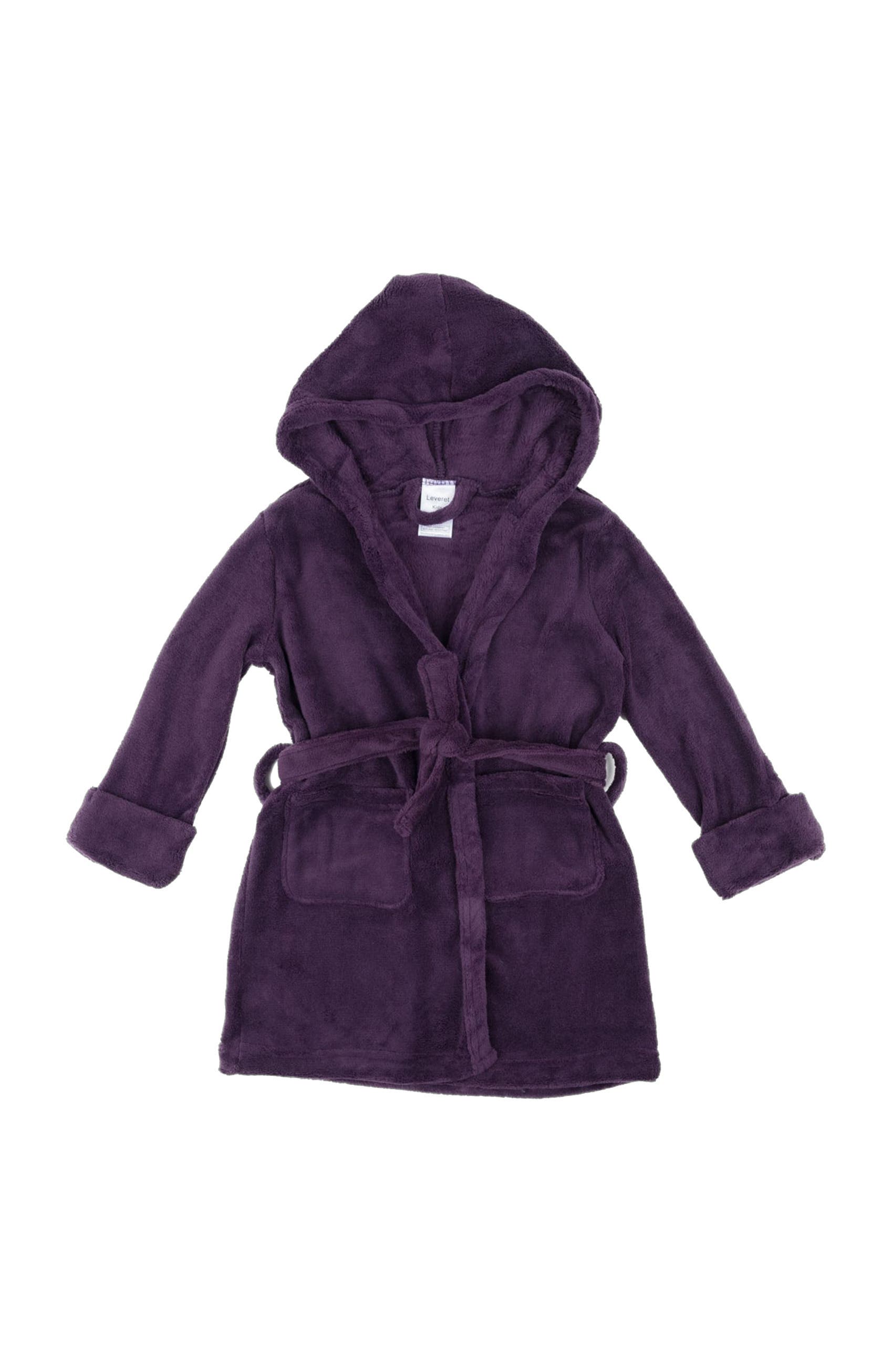Leveret Kids Fleece Hooded Robe, Solid Colors | Nordstrom