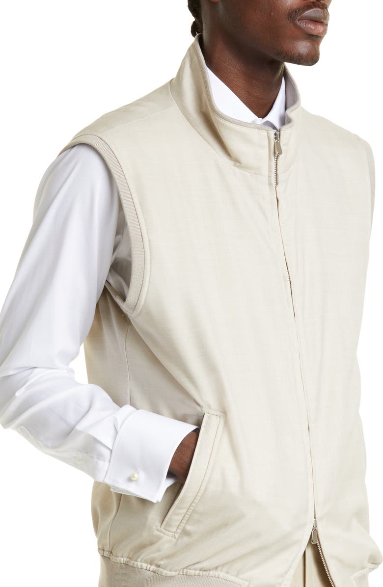 Thom Sweeney Stand Collar Twill Vest | Nordstromrack