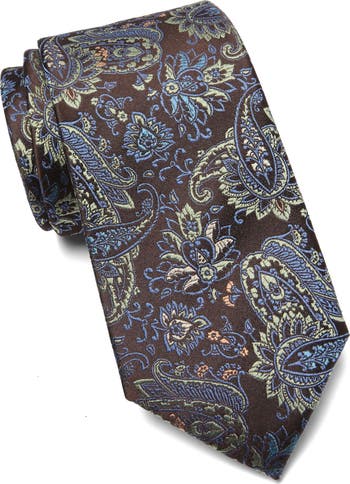 Duchamp Paisley Floral Print Silk Tie | Nordstromrack