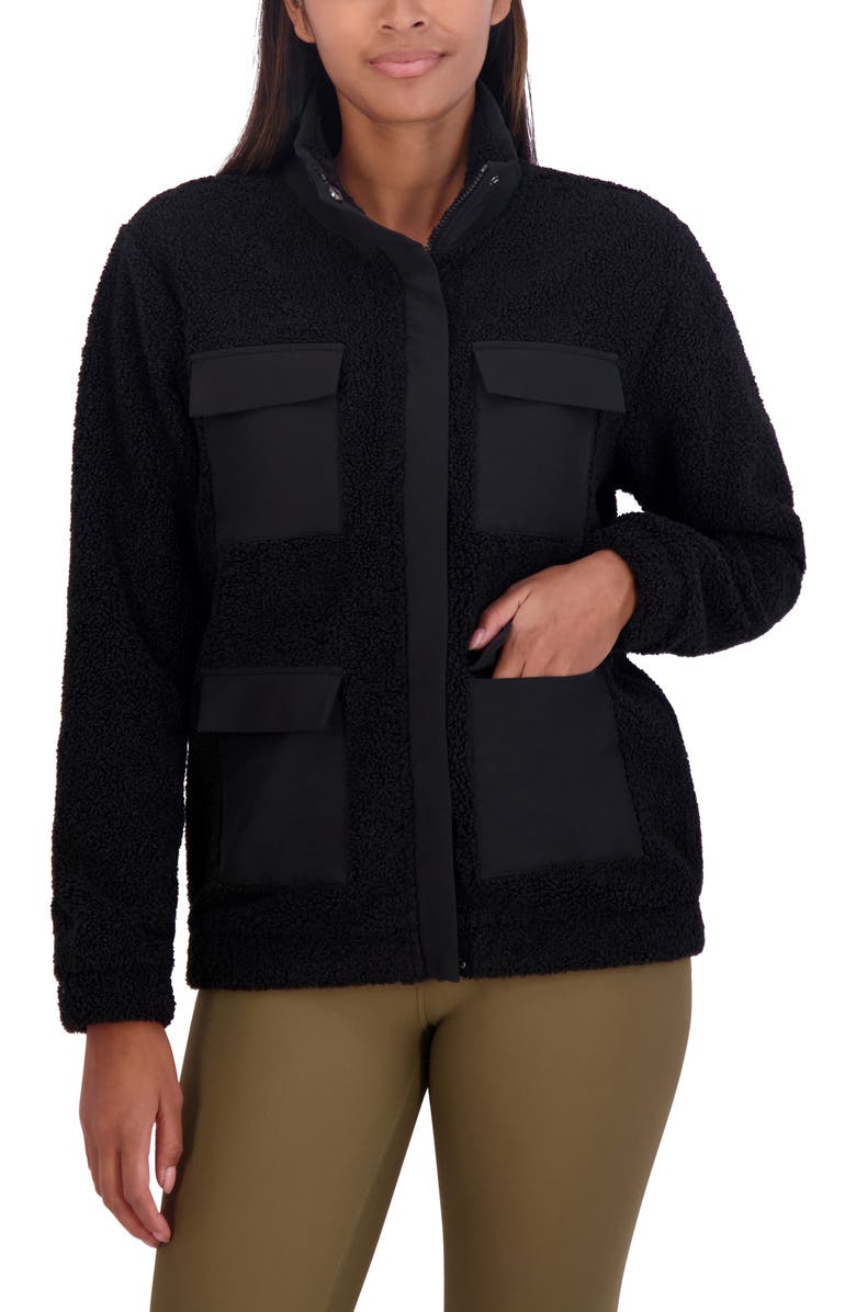 SAGE COLLECTIVE Faux Shearling Fleece Utility Jacket | Nordstromrack