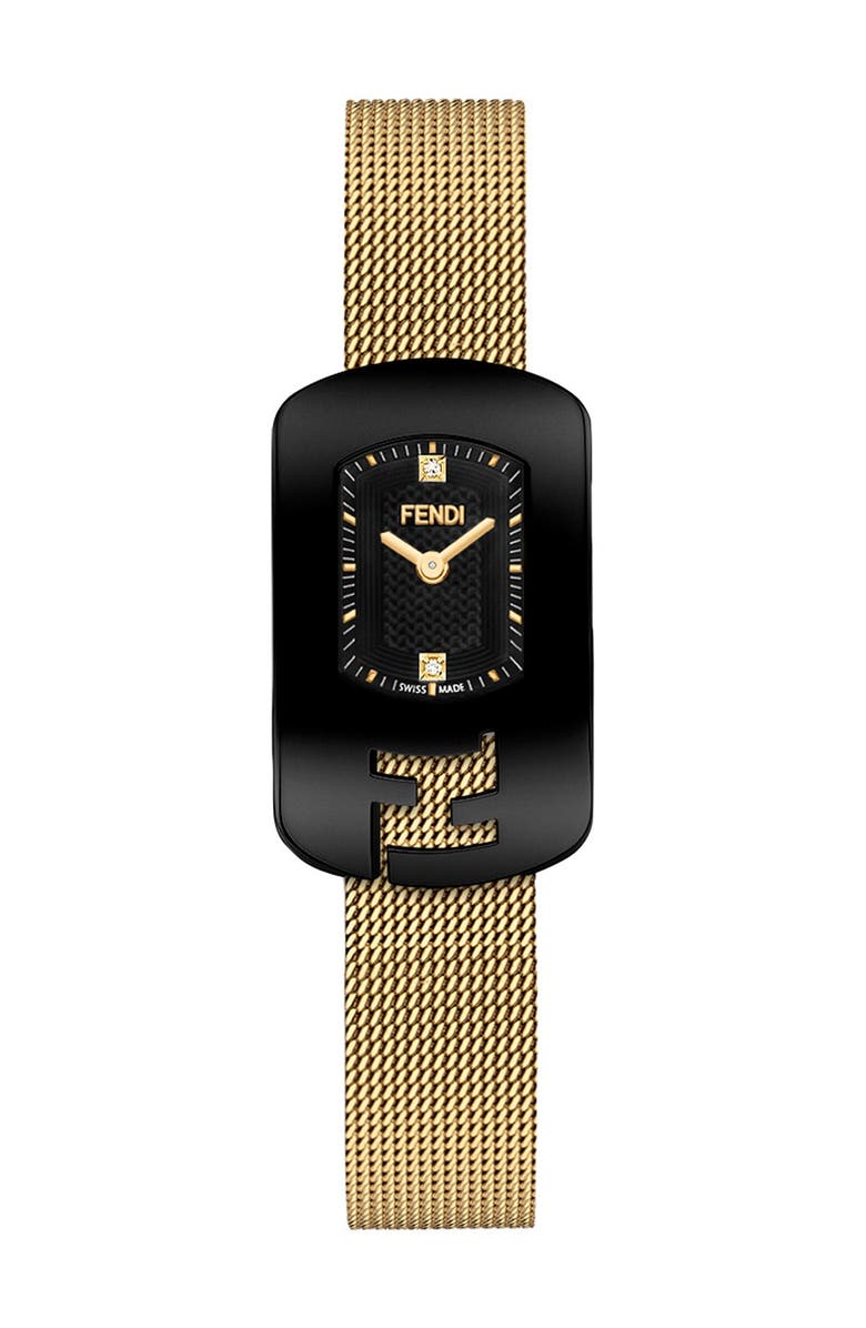 Fendi Women's Stainless Steel Diamond Bracelet Watch, 18 x 31mm - 0.009 ...