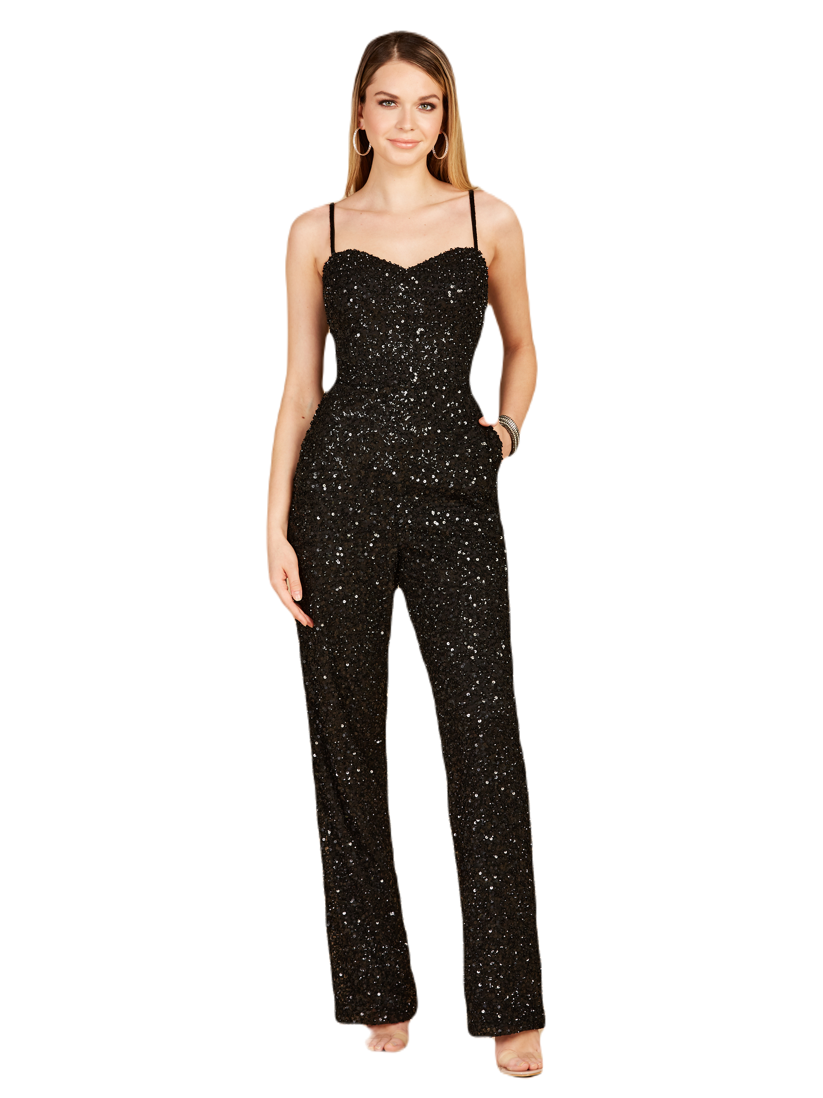 LARA New York Beaded Spaghetti Strap Jumpsuit | Nordstrom