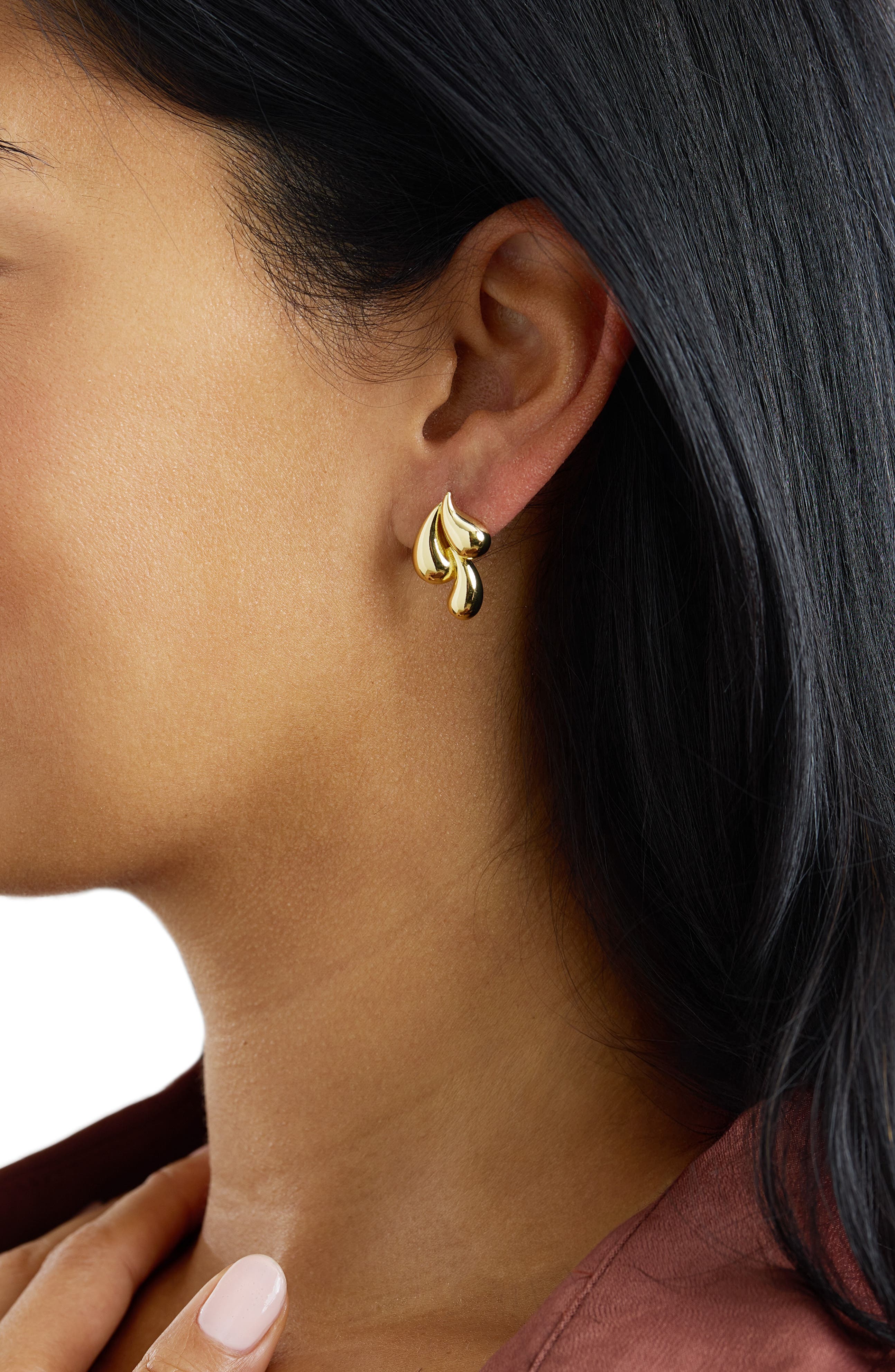 ATHRA LUXE Modern Muse Triple Tear Drop Earrings | Nordstrom
