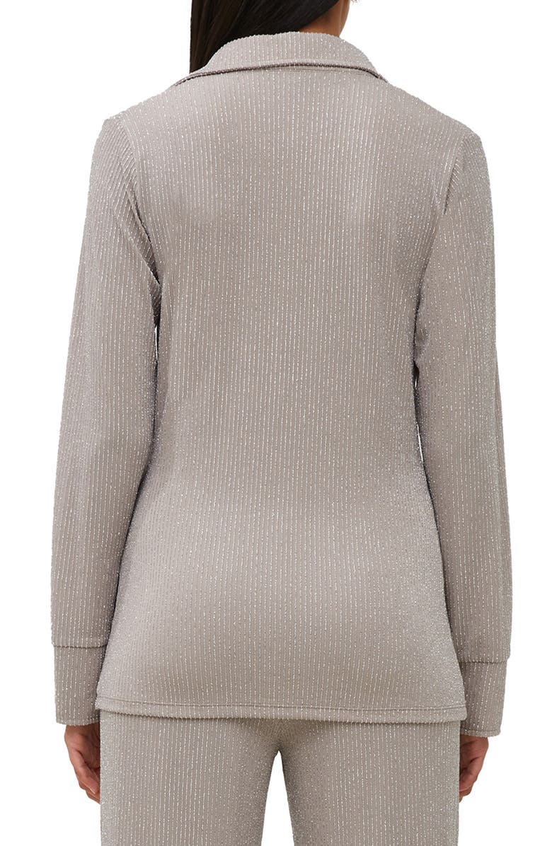 French Connection Paula Metallic Stripe Half-Zip Pullover | Nordstrom