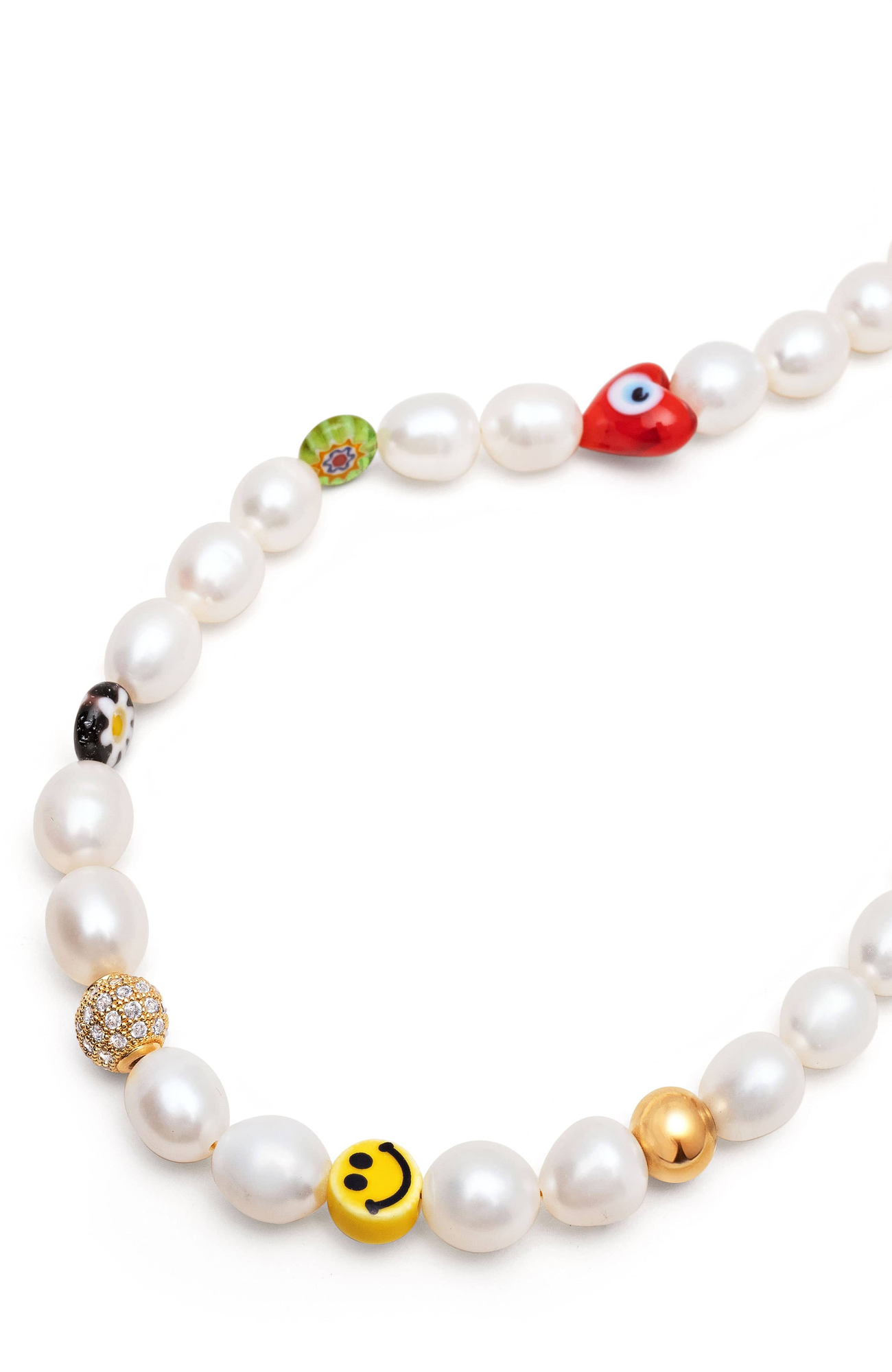 Nialaya Smiley Face Pearl Necklace | Nordstrom