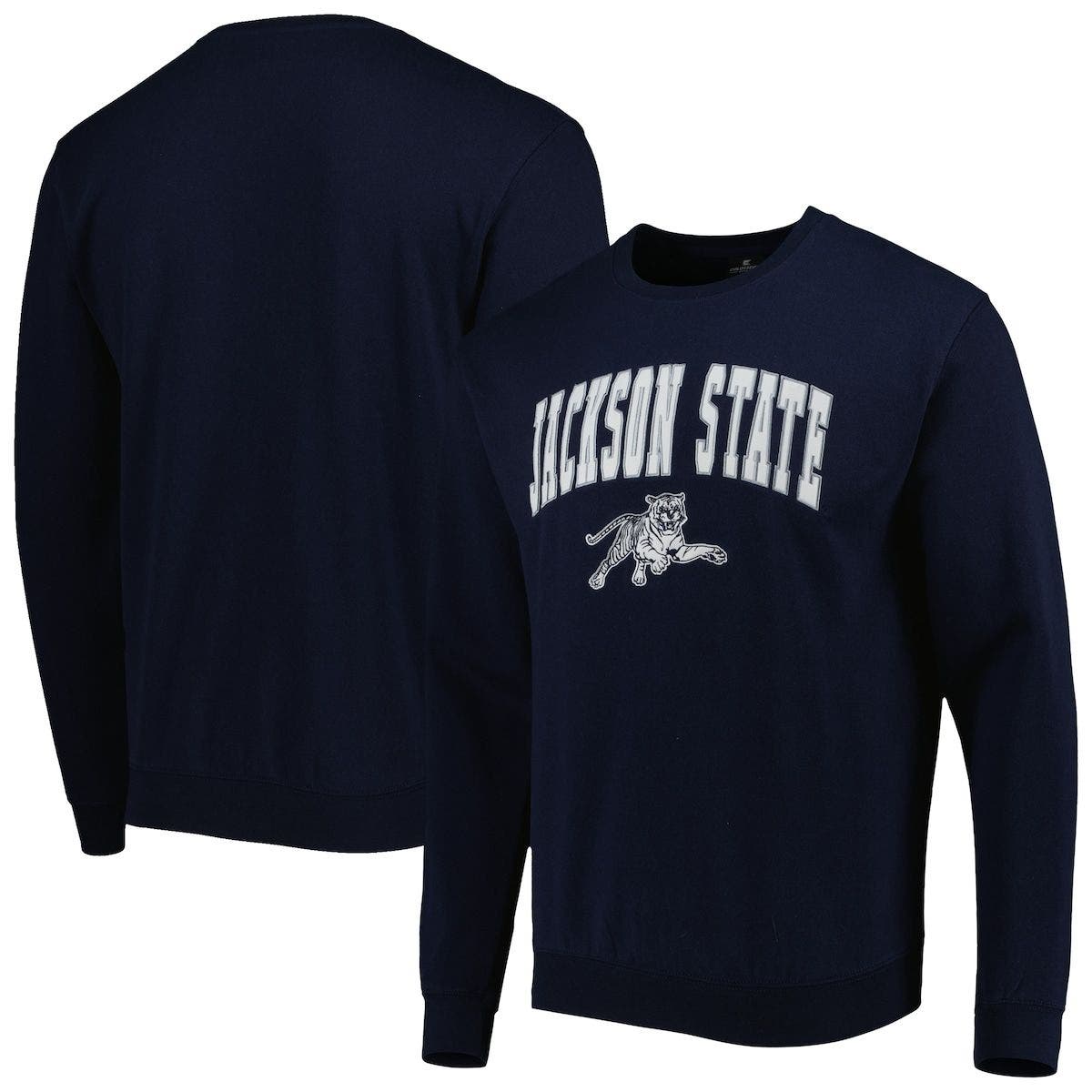 COLOSSEUM Men's Colosseum Navy Jackson State Tigers Arch Over Logo ...