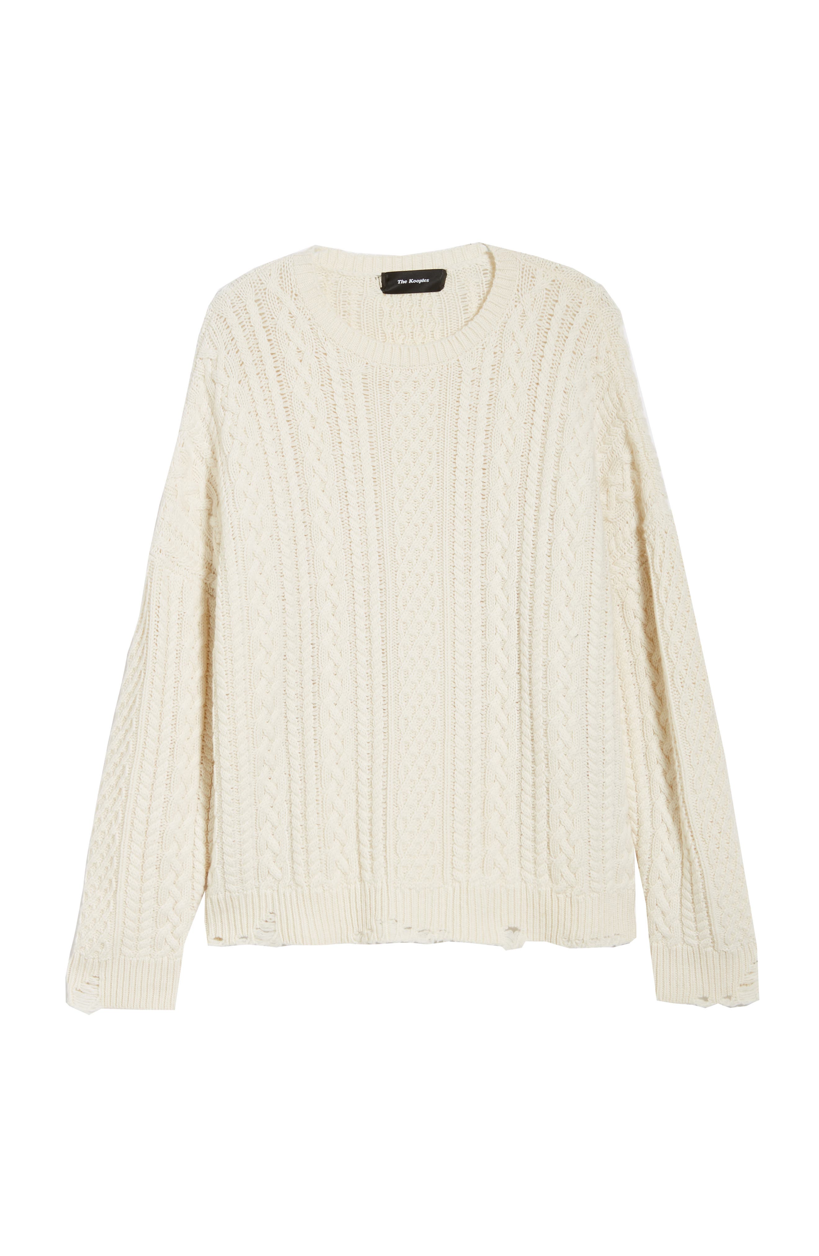 The Kooples Oversize Distressed Wool Blend Sweater | Nordstrom