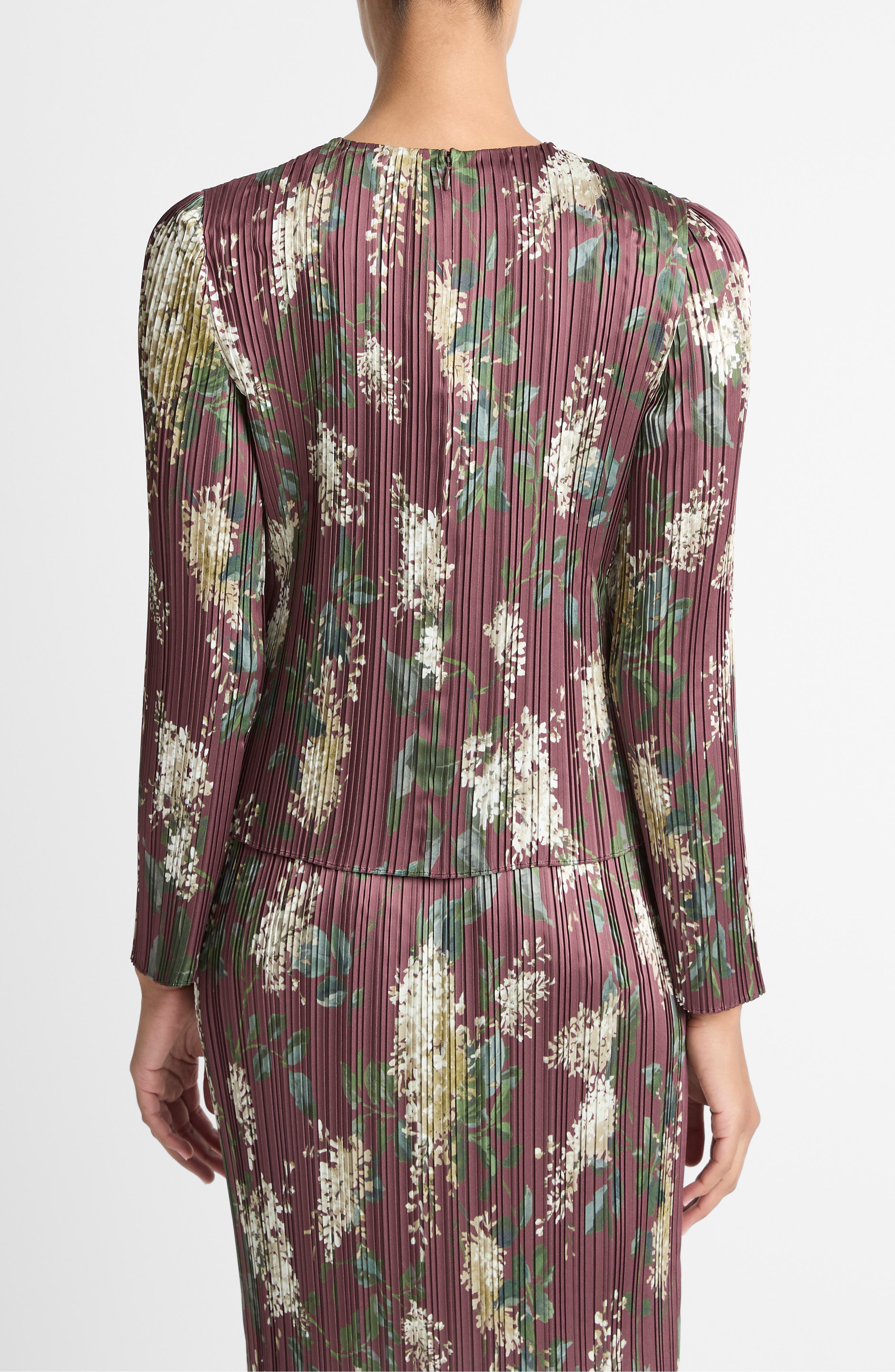 Vince Lilac Micropleat Satin Top | Nordstromrack