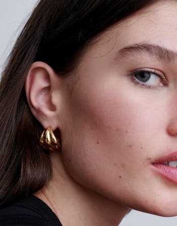 Madewell wavy hoop earrings store