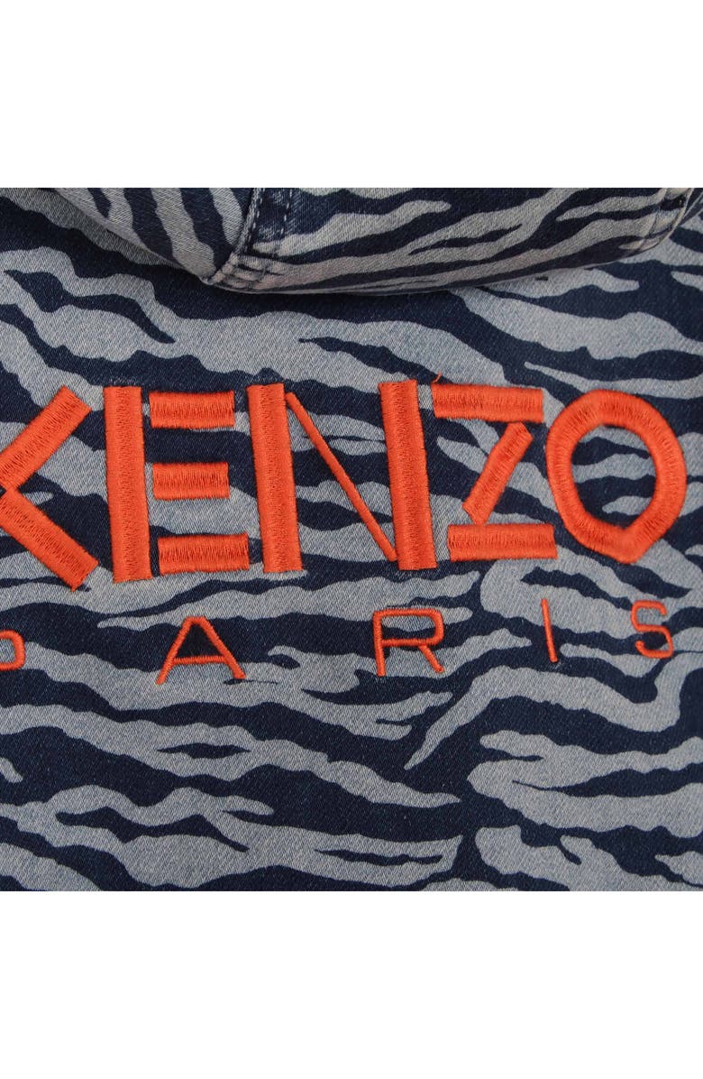 KENZO Kids' Tiger Stripe Zip-Up Graphic Hooded Jacket | Nordstromrack