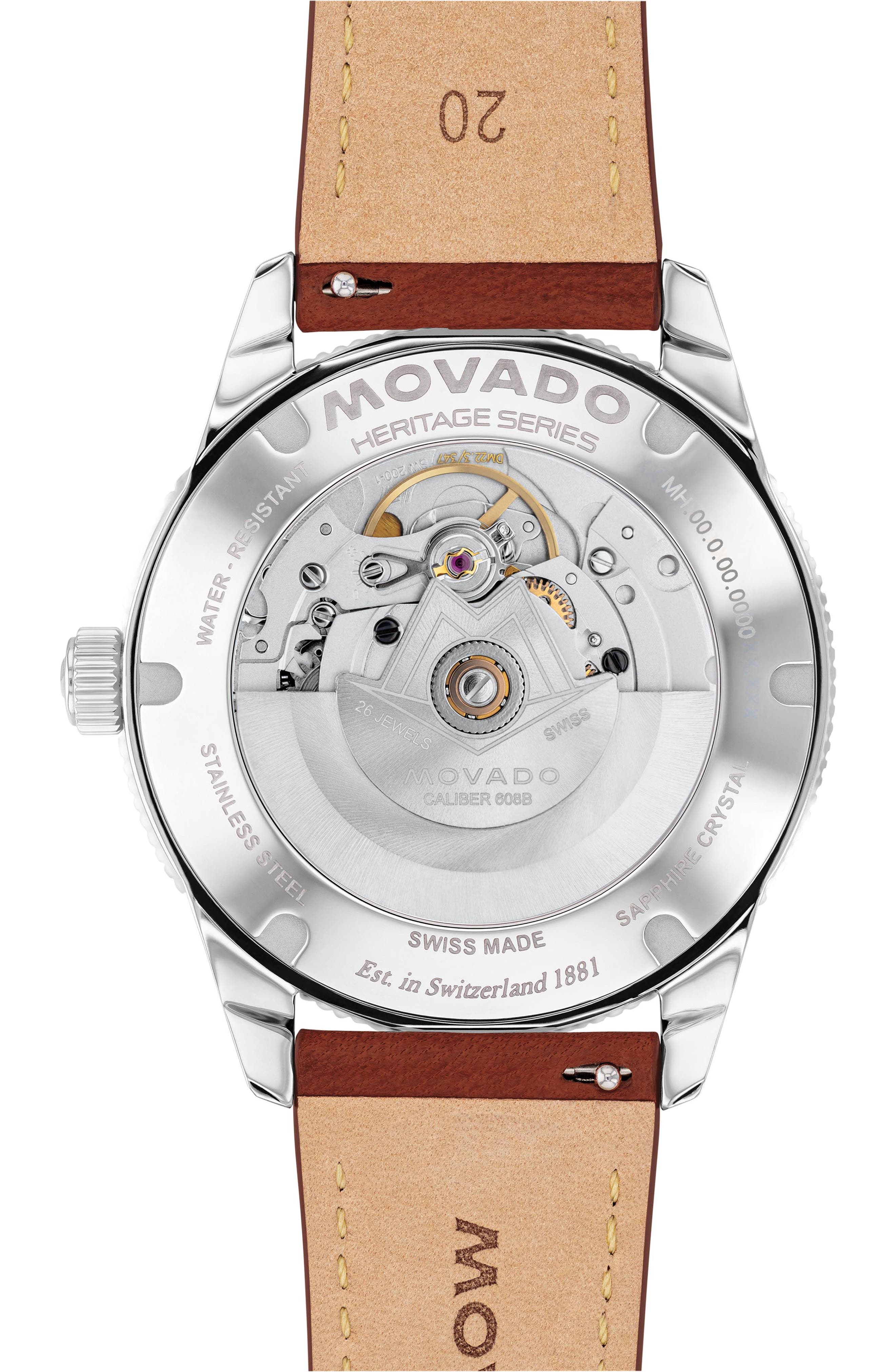Movado Calendoplan Leather Strap Watch, 40mm | Nordstrom