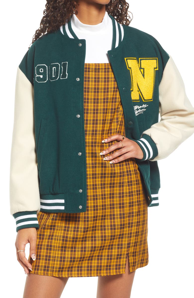 BP. Gender Inclusive Colorblock Varsity Jacket | Nordstromrack