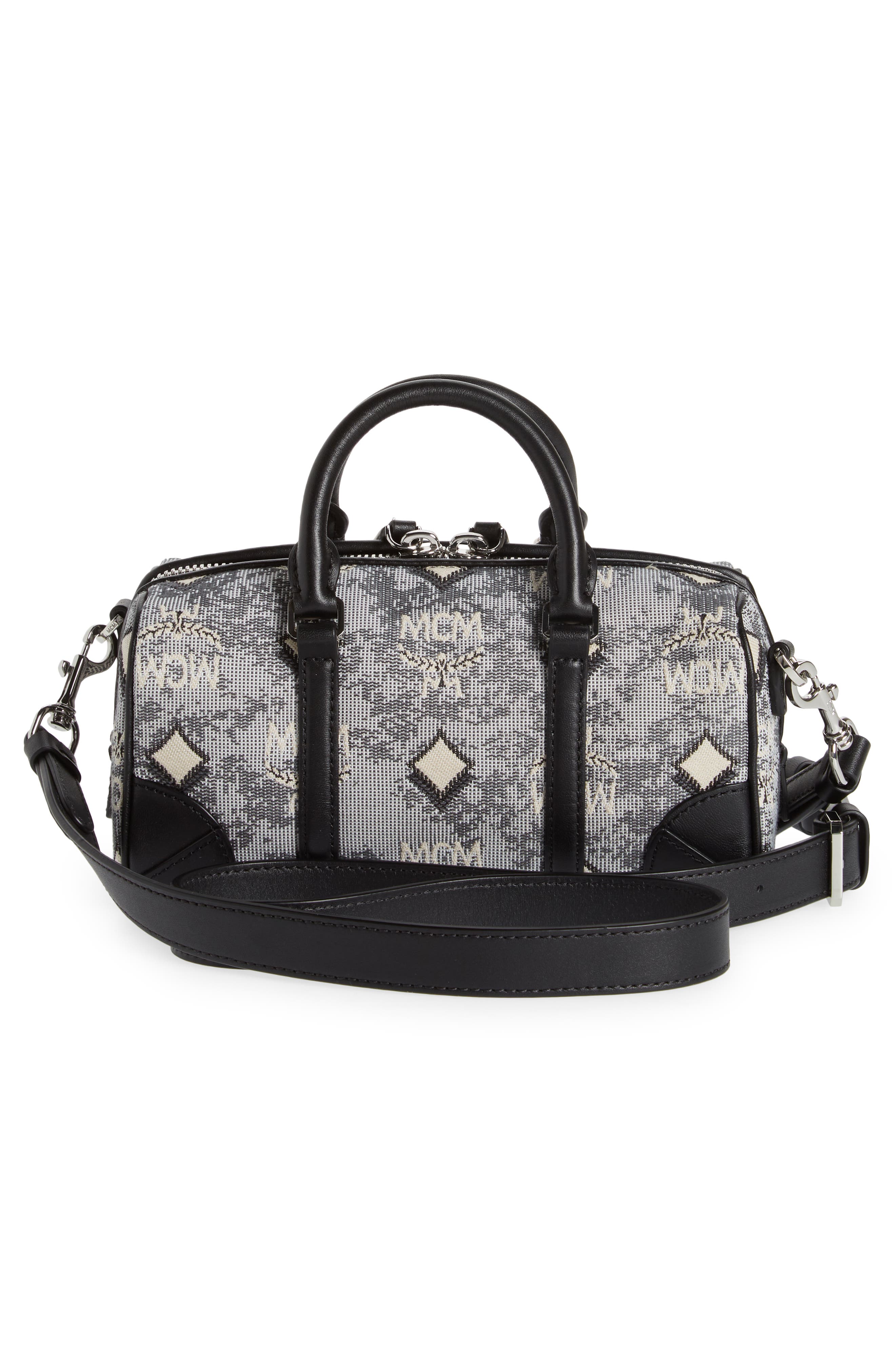 MCM Mini Boston Vintage Jacquard Satchel | Nordstromrack