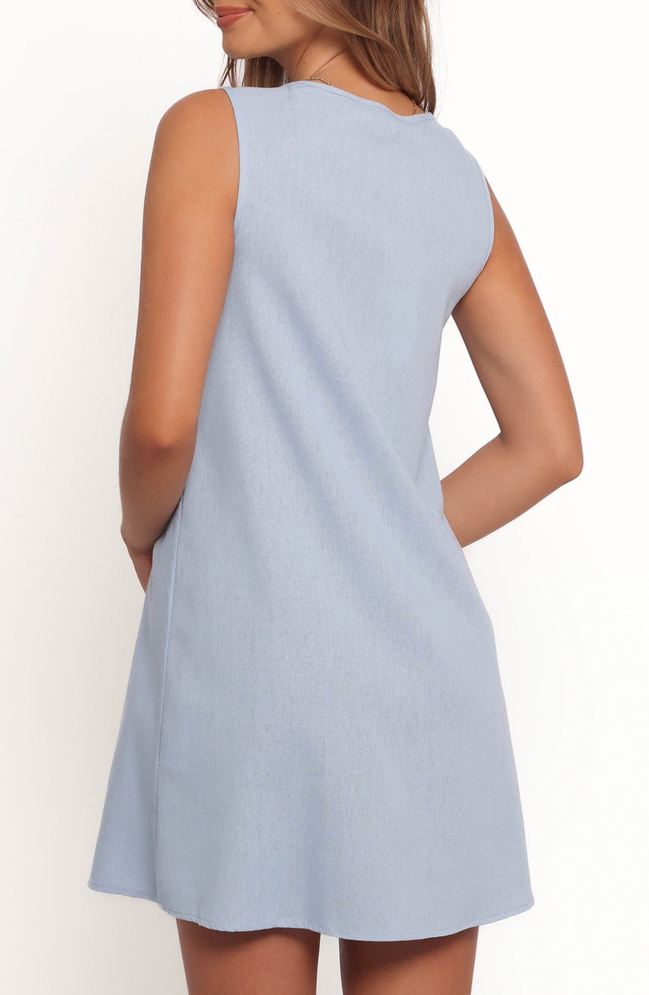 Petal & Pup Madeline Pintuck Tie Front Minidress | Nordstromrack