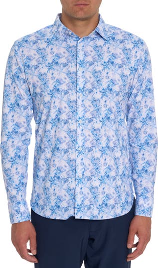 Robert Graham Basinger Paisley Stretch Knit Button-Up Shirt | Nordstrom